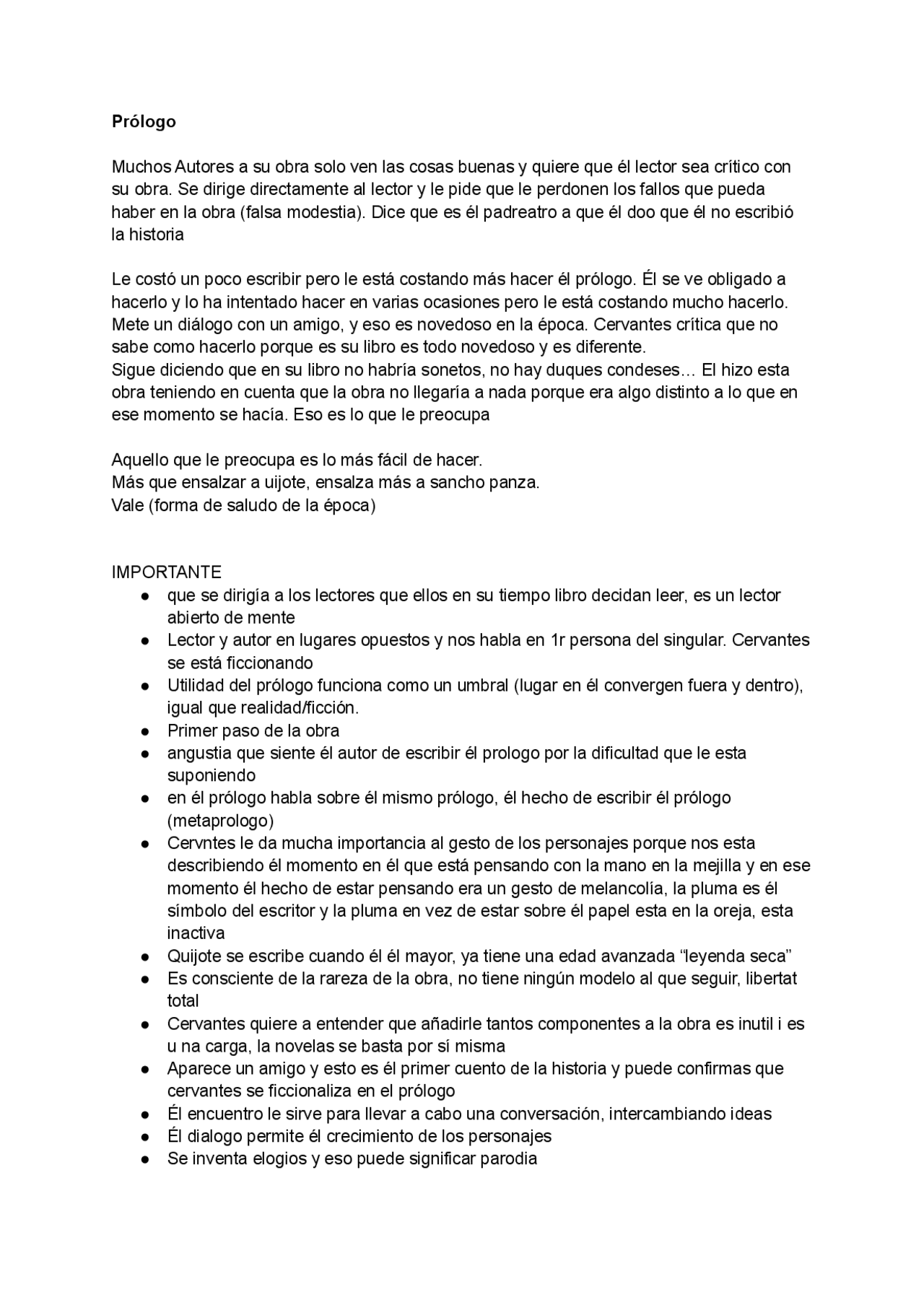 Don Quijote por capitulos | Sintesi del corso di Spagnolo | Docsity