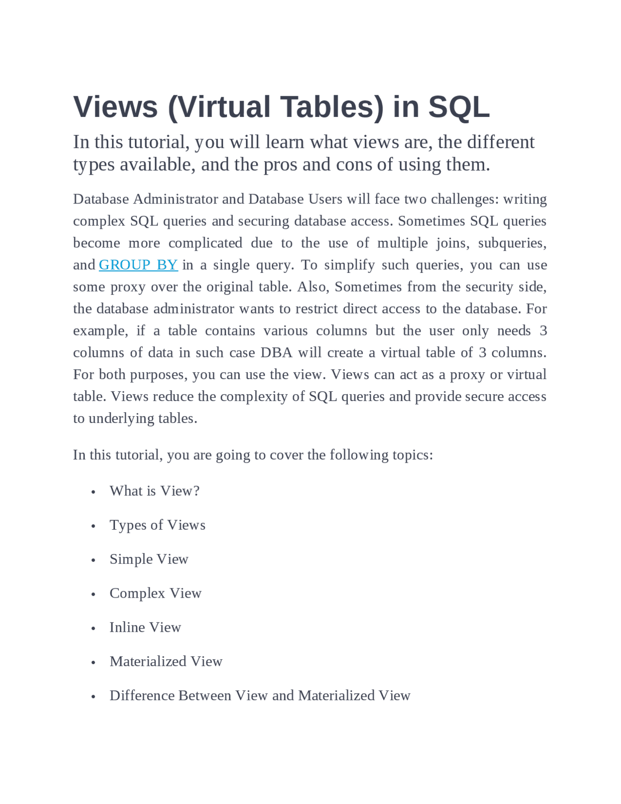 Views Virtual Tables In Oracle Plsql Assignments Database