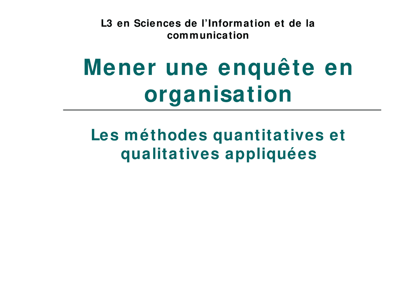 Cours Complet Méthodes Quantitatives Qualitatives Docsity