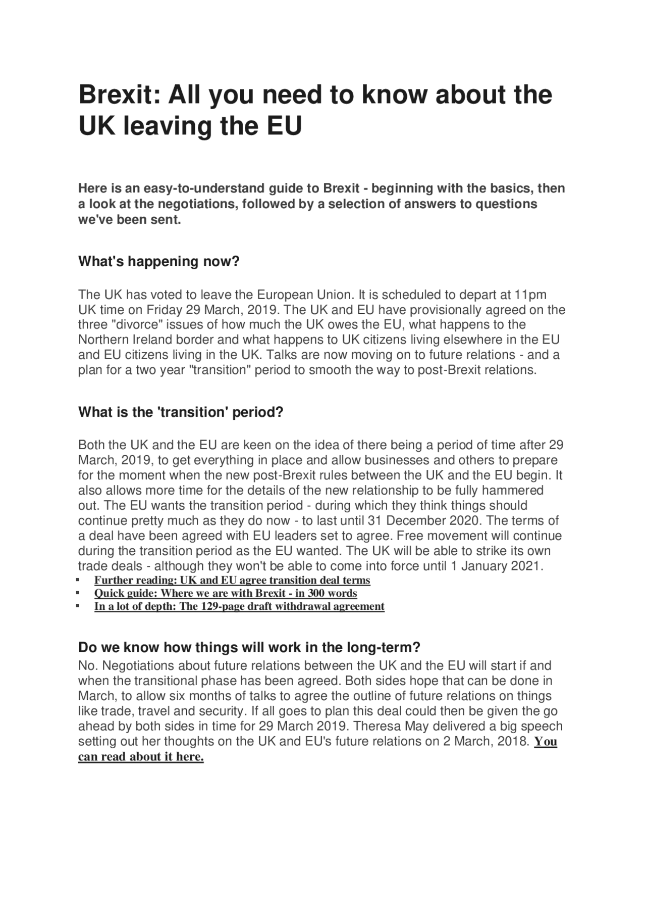 Brexit A Brief History Docsity