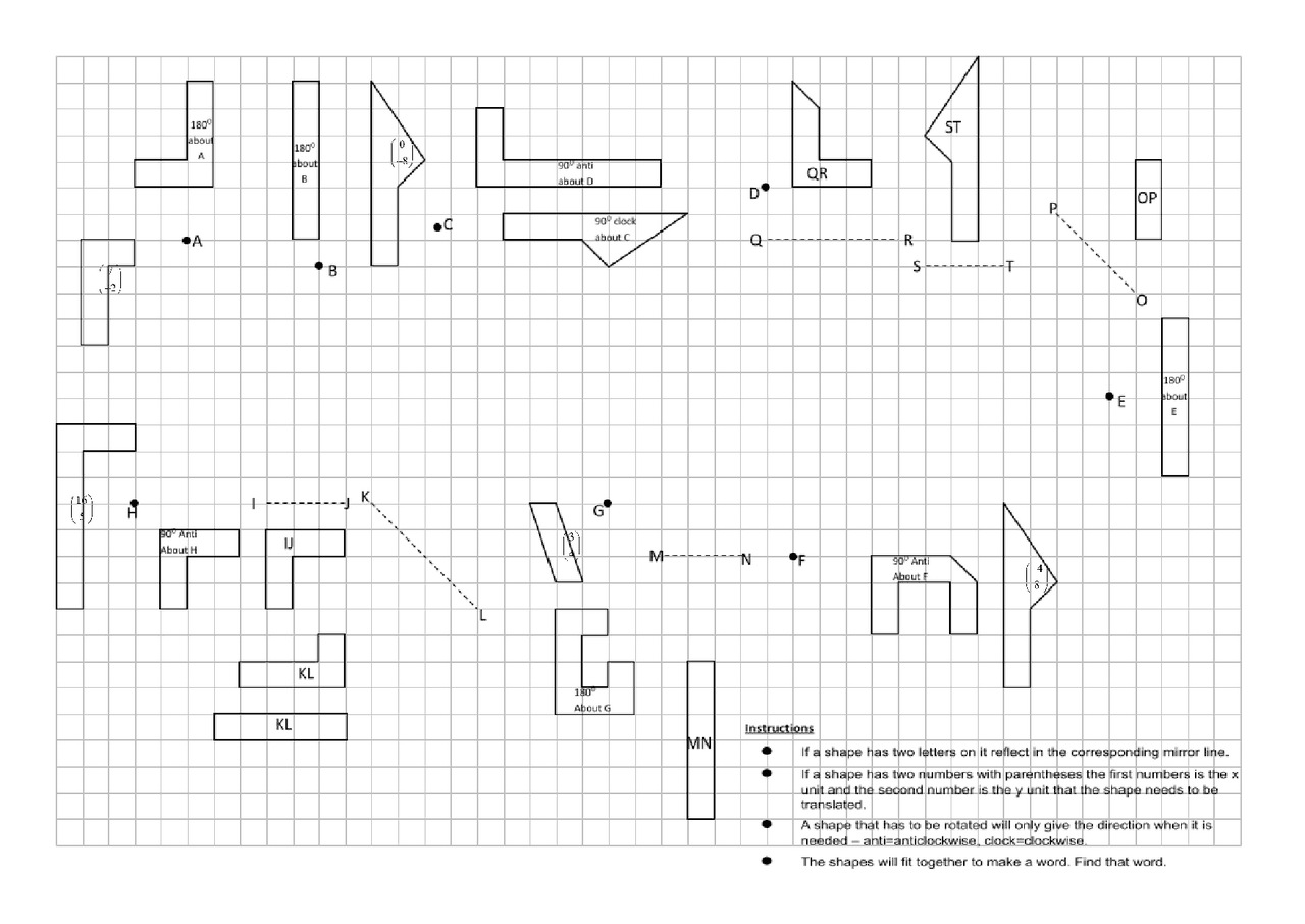 PUZZLE - Transformation of Shapes - Docsity