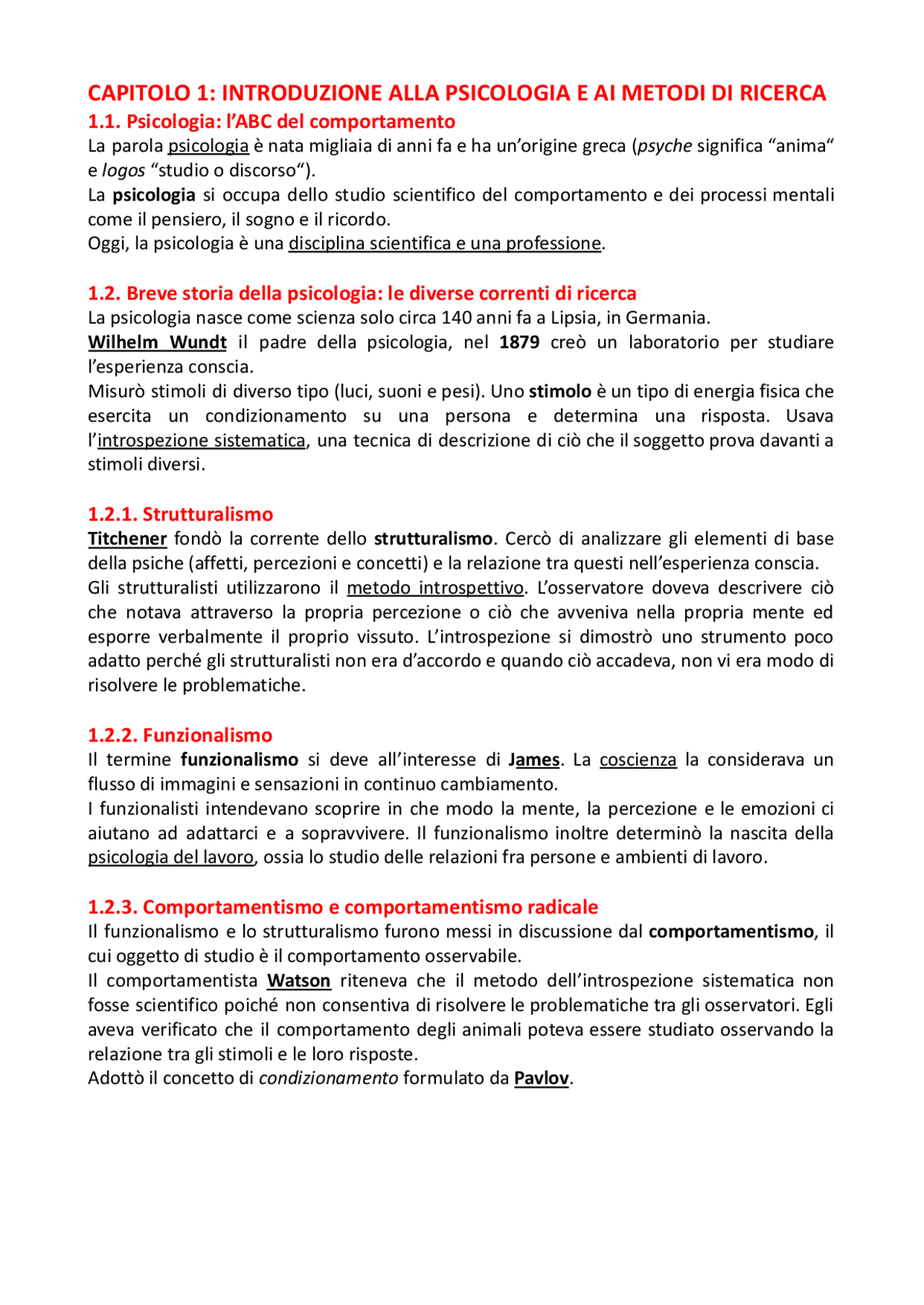 Manuale Di Psicologia Generale Docsity