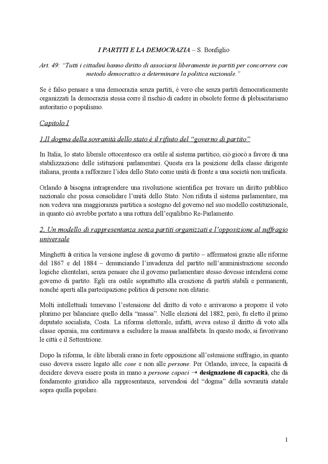 I Partiti E La Democrazia Schemi E Mappe Concettuali Di Diritto