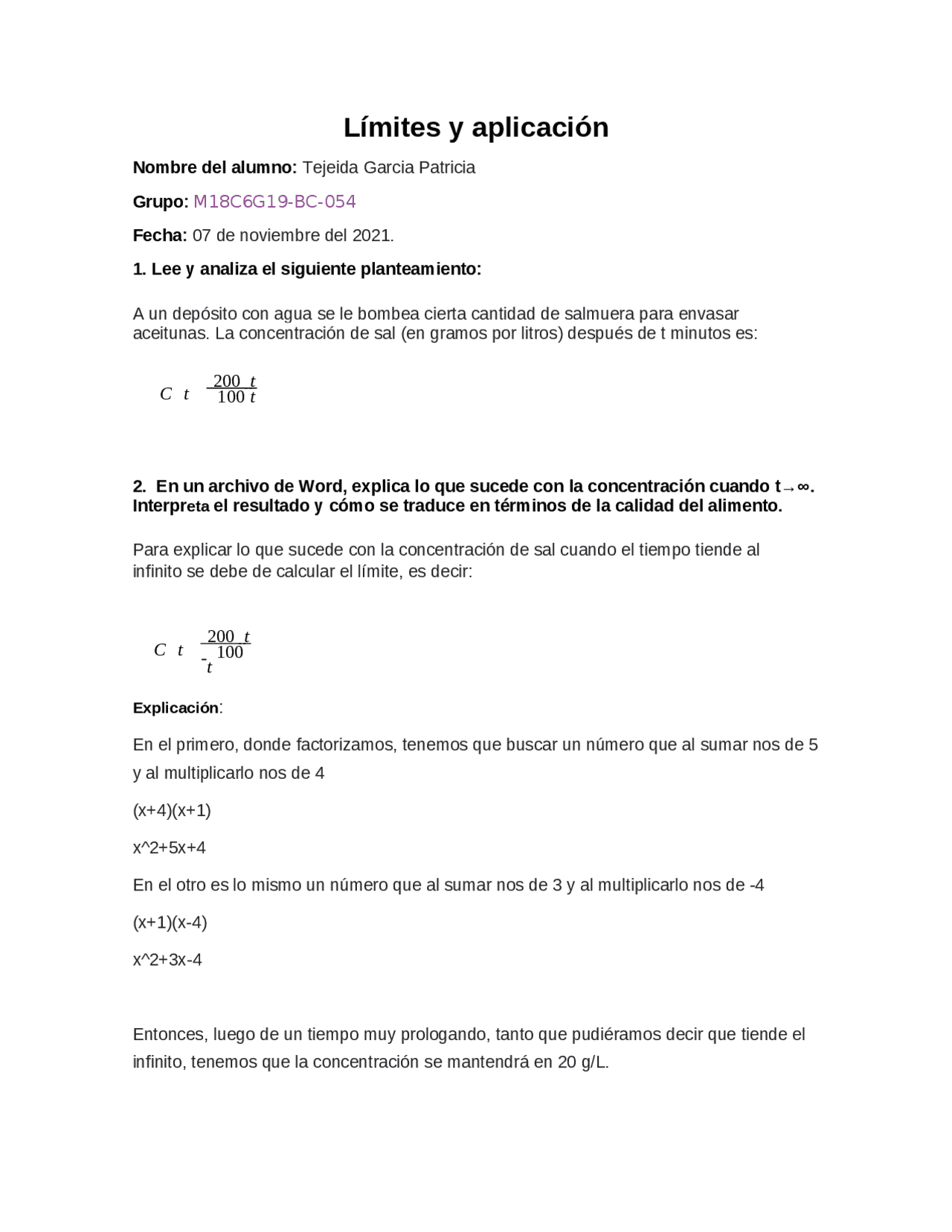 Actividad Integradora 2 Semana 1 Modulo 18 Docsity