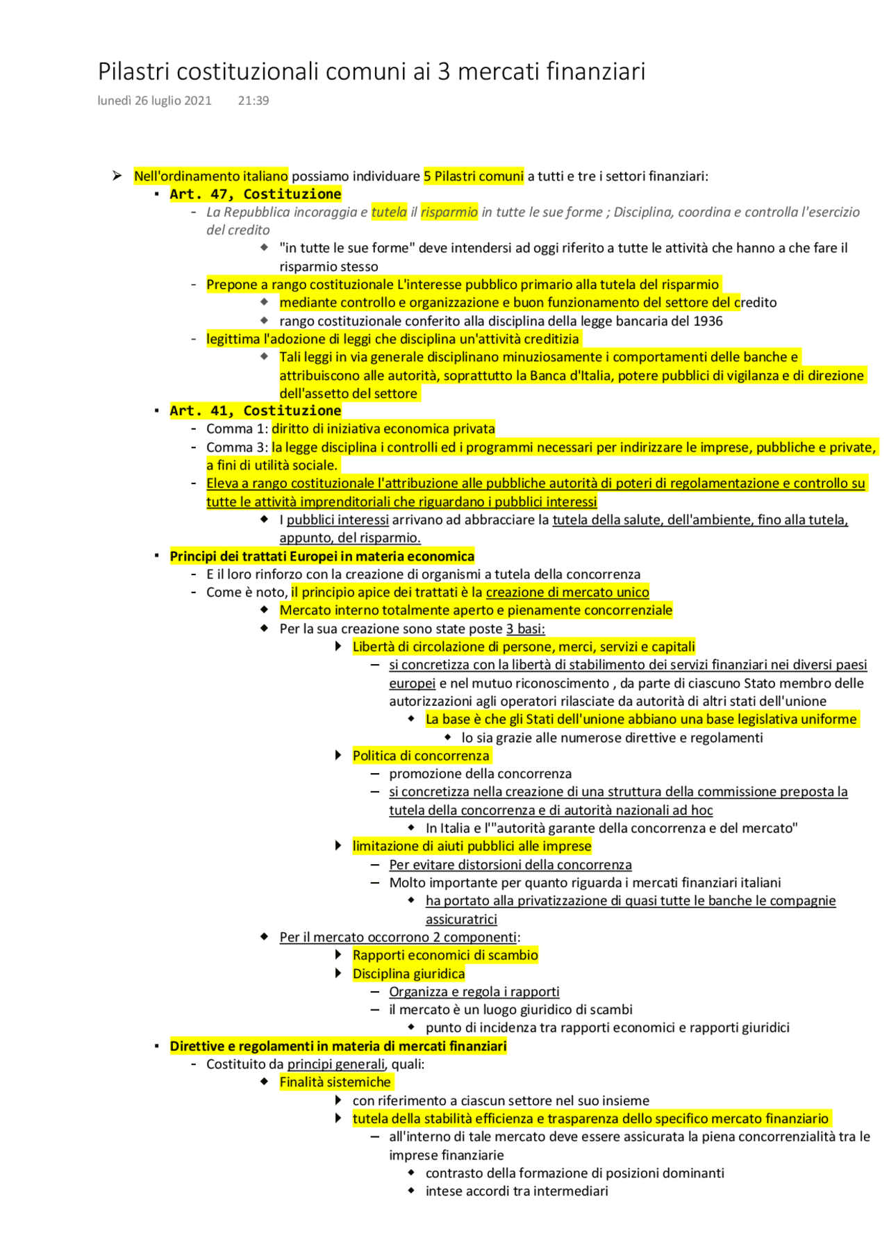Schema Terzo Capitolo La Regola Pubblica Delle Banche Docsity