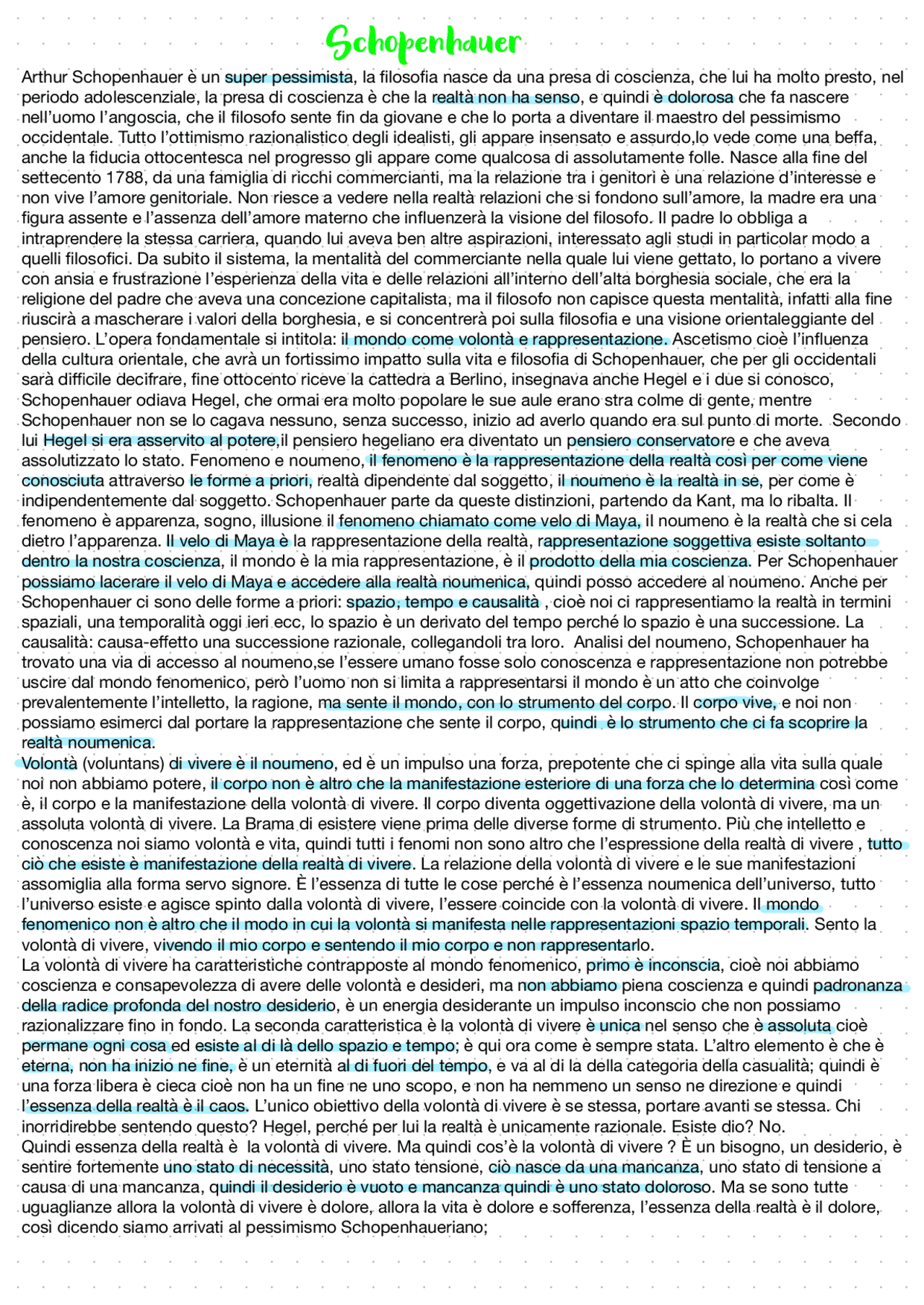 Schopenhauer E Kierkegaard Docsity