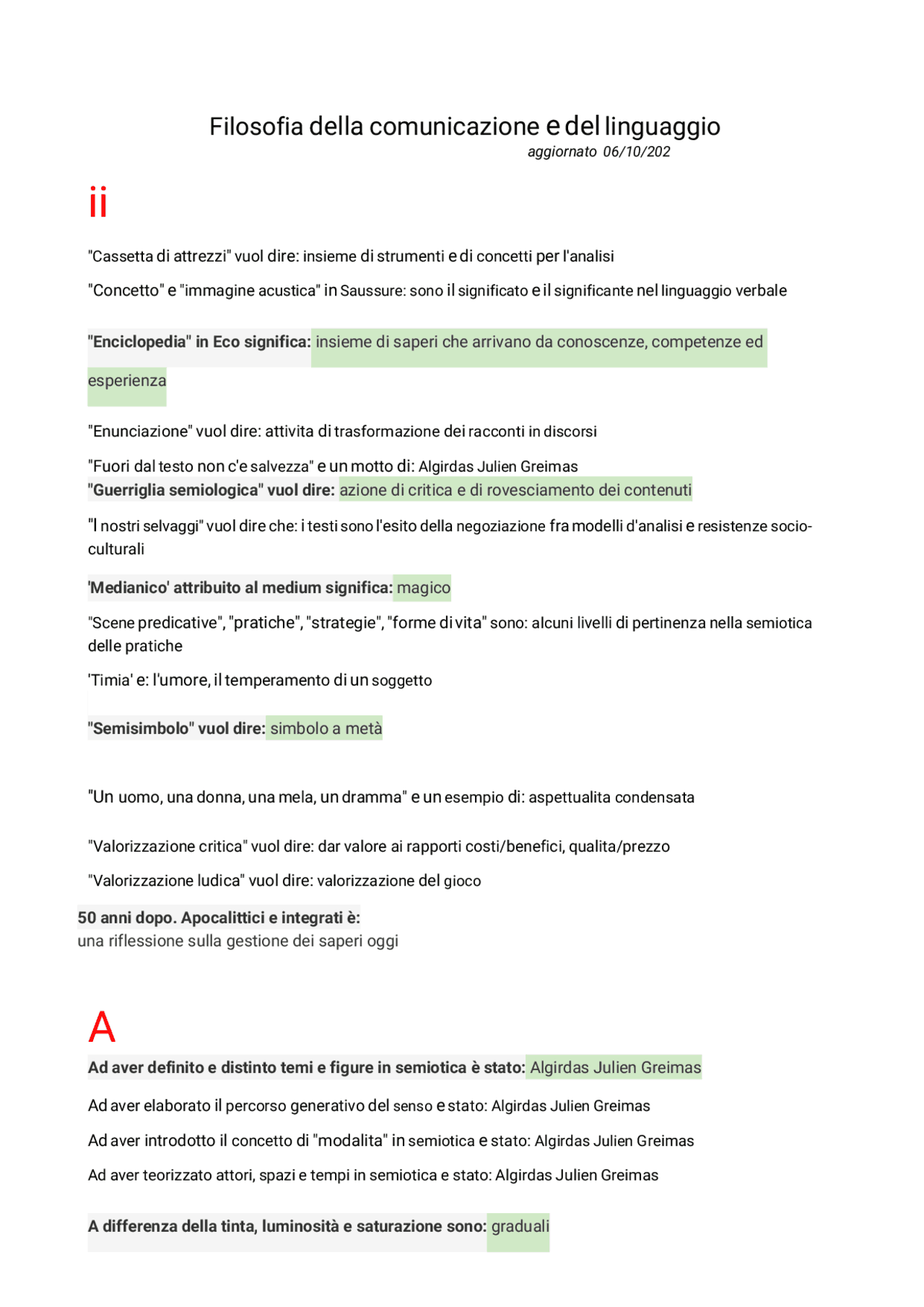 Filosofia Della Comunicazione E Del Linguaggio Prove Desame Di