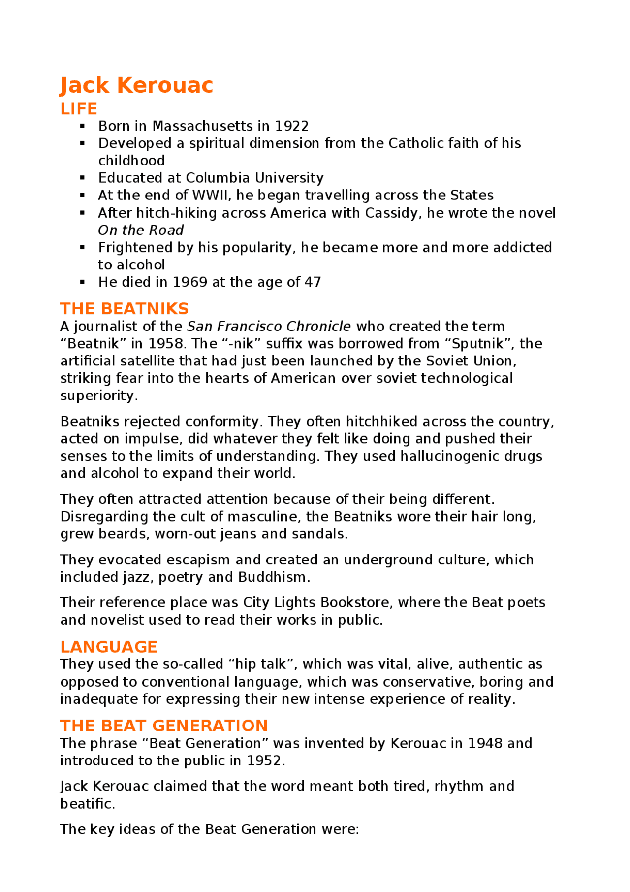 Jack Kerouac: The Beat Generation's Wandering Prophet | Schemes and ...