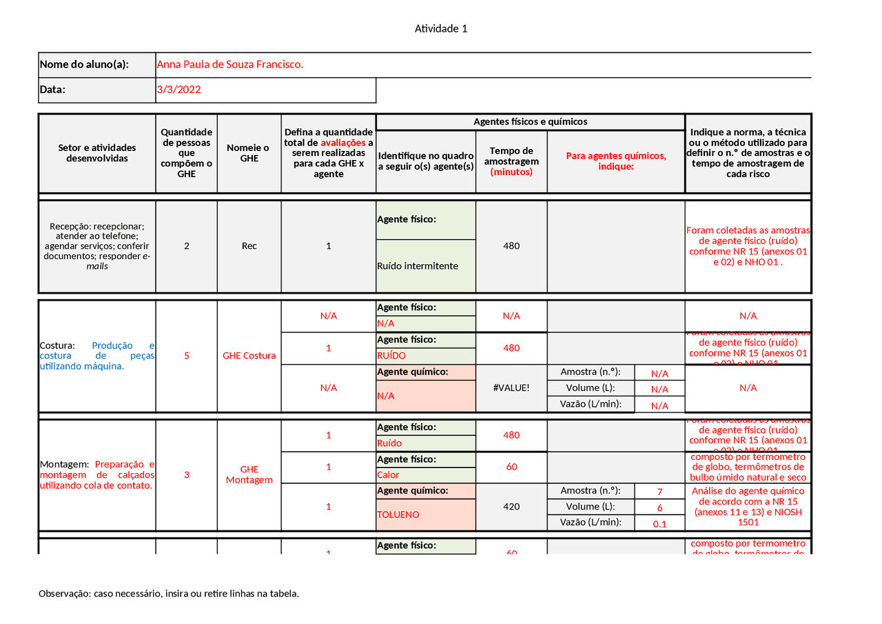 Atividade 01 Uc 04 Módulo B Exercícios Matérias Técnicas Docsity