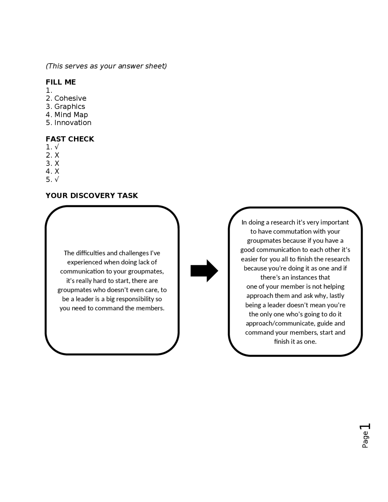 Practical Research Module 1 Answer sheet - Docsity