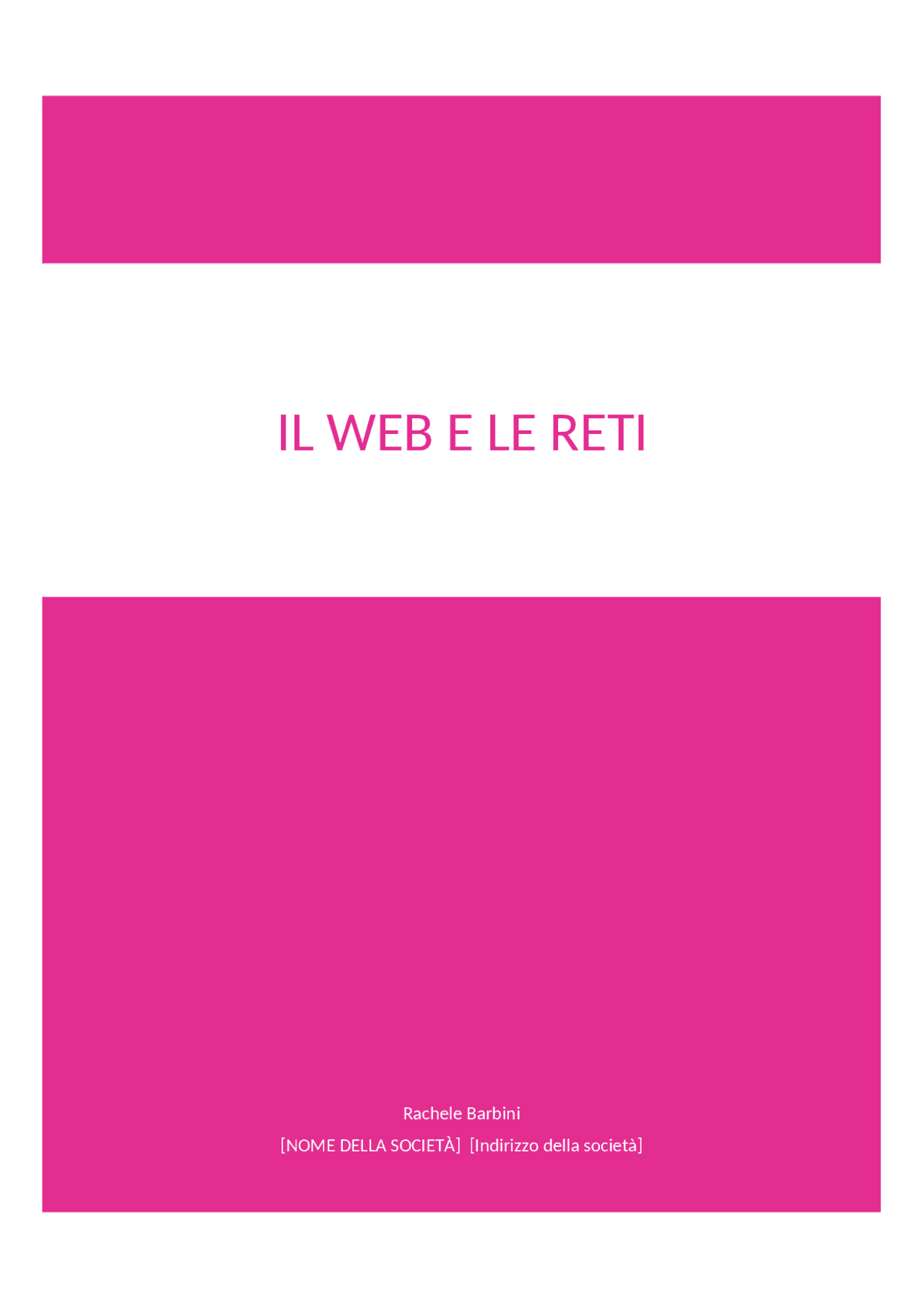 Il Web E Le Reti Docsity