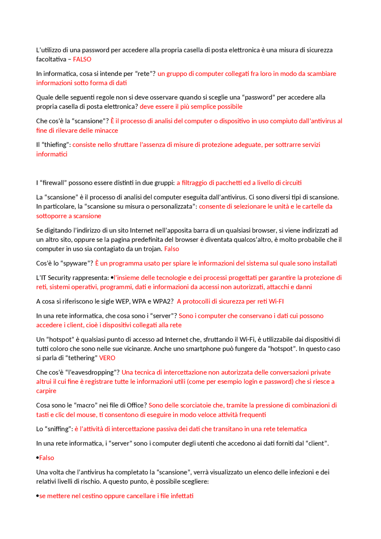 Risposte Modulo 5 Eipass Didasko Panieri Di Informatica Gestionale