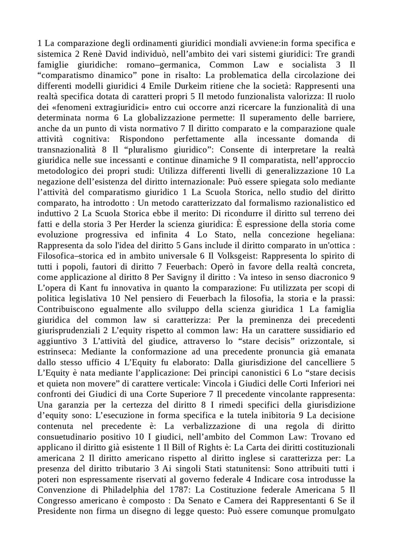 Risposte Diritto Privato Comparato E Uniforme Unipegaso Docsity