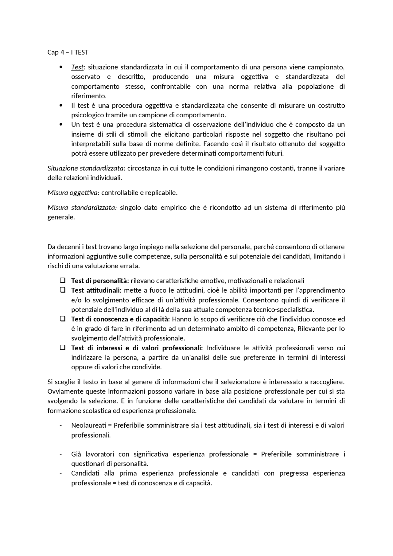 Cap 4 Selezione Del Personale Docsity