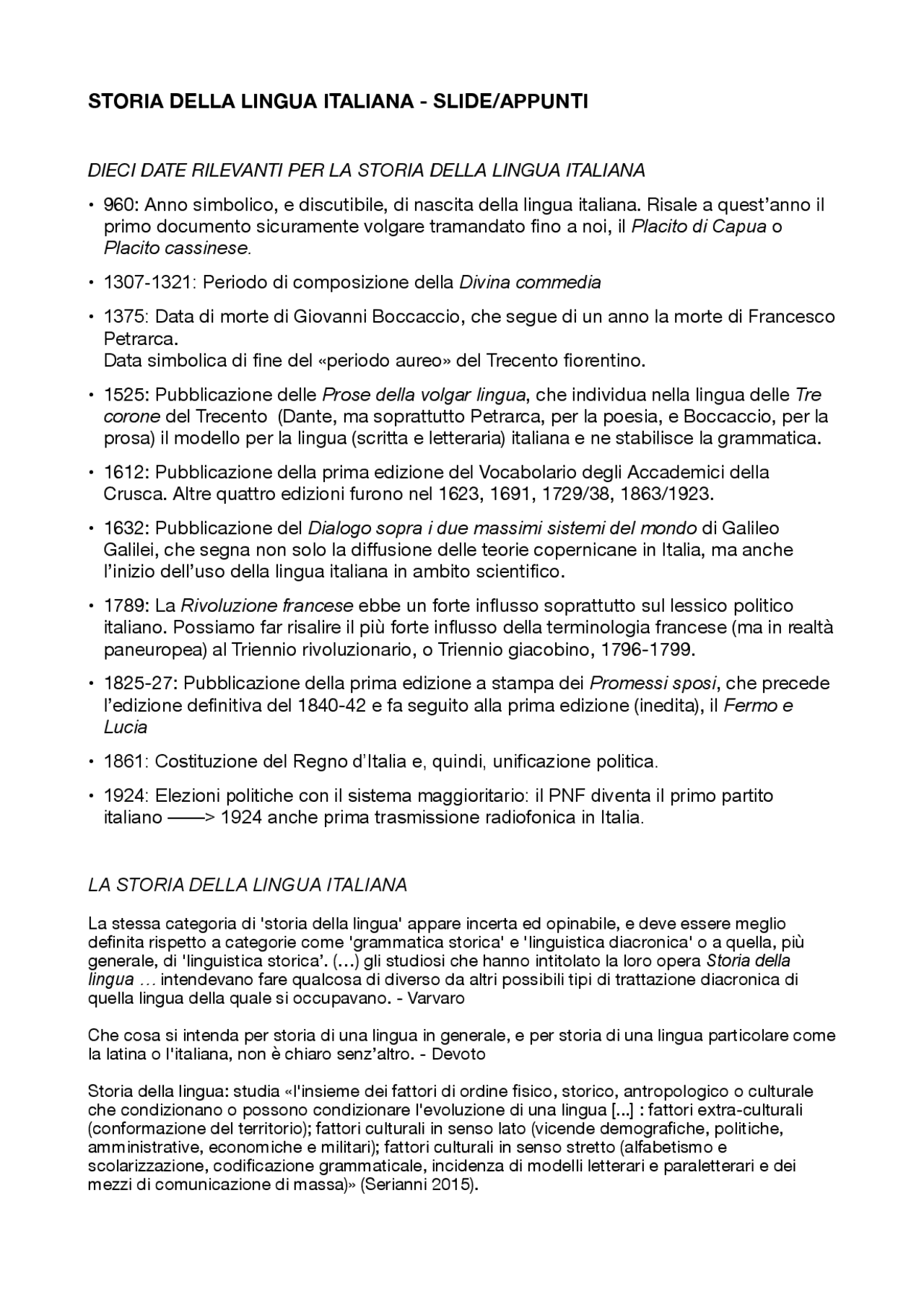 Appunti presi in classe durante le lezioni - Docsity