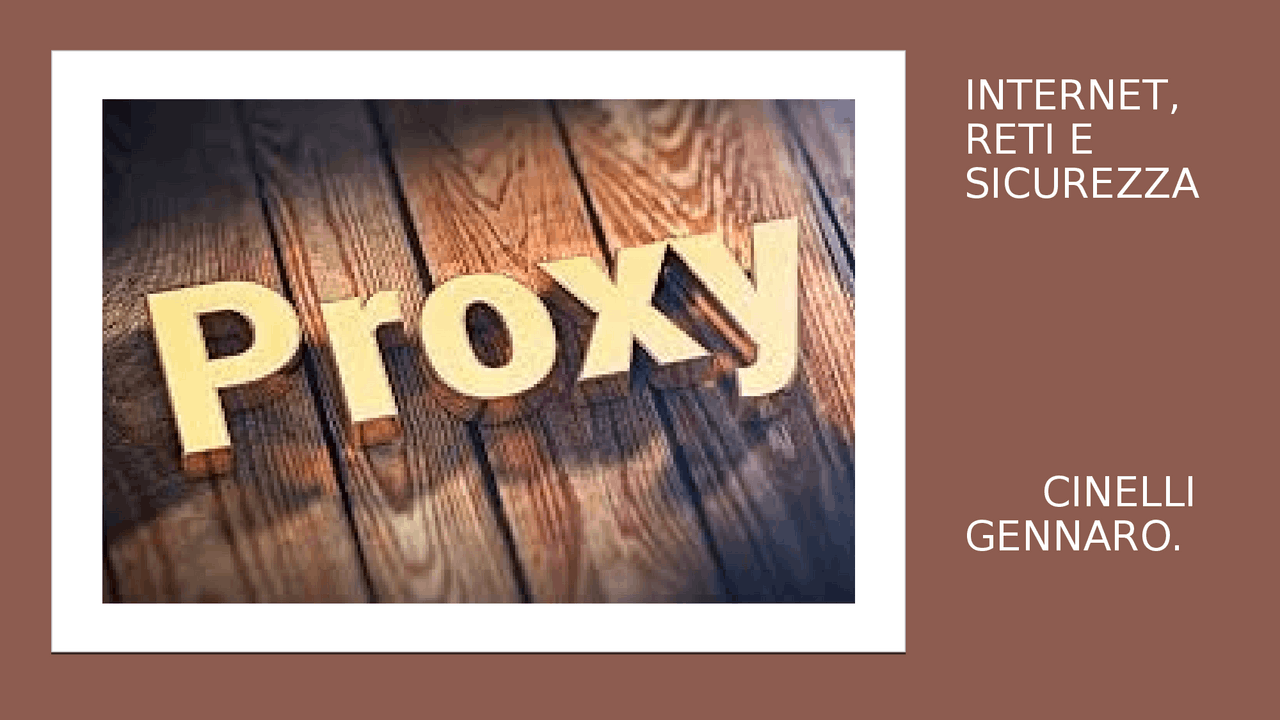 INTERNET, RETI E SICUREZZA - Docsity