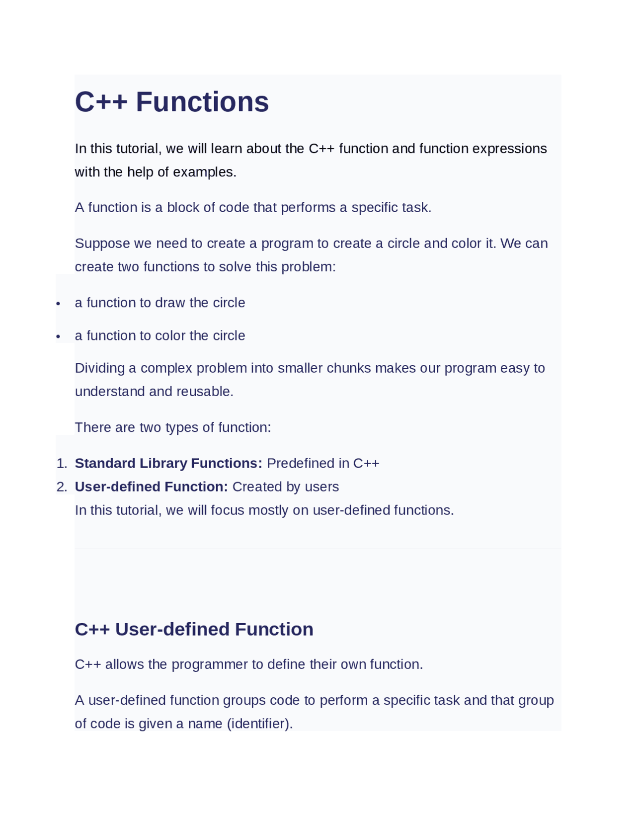 C Functions C Function Docsity