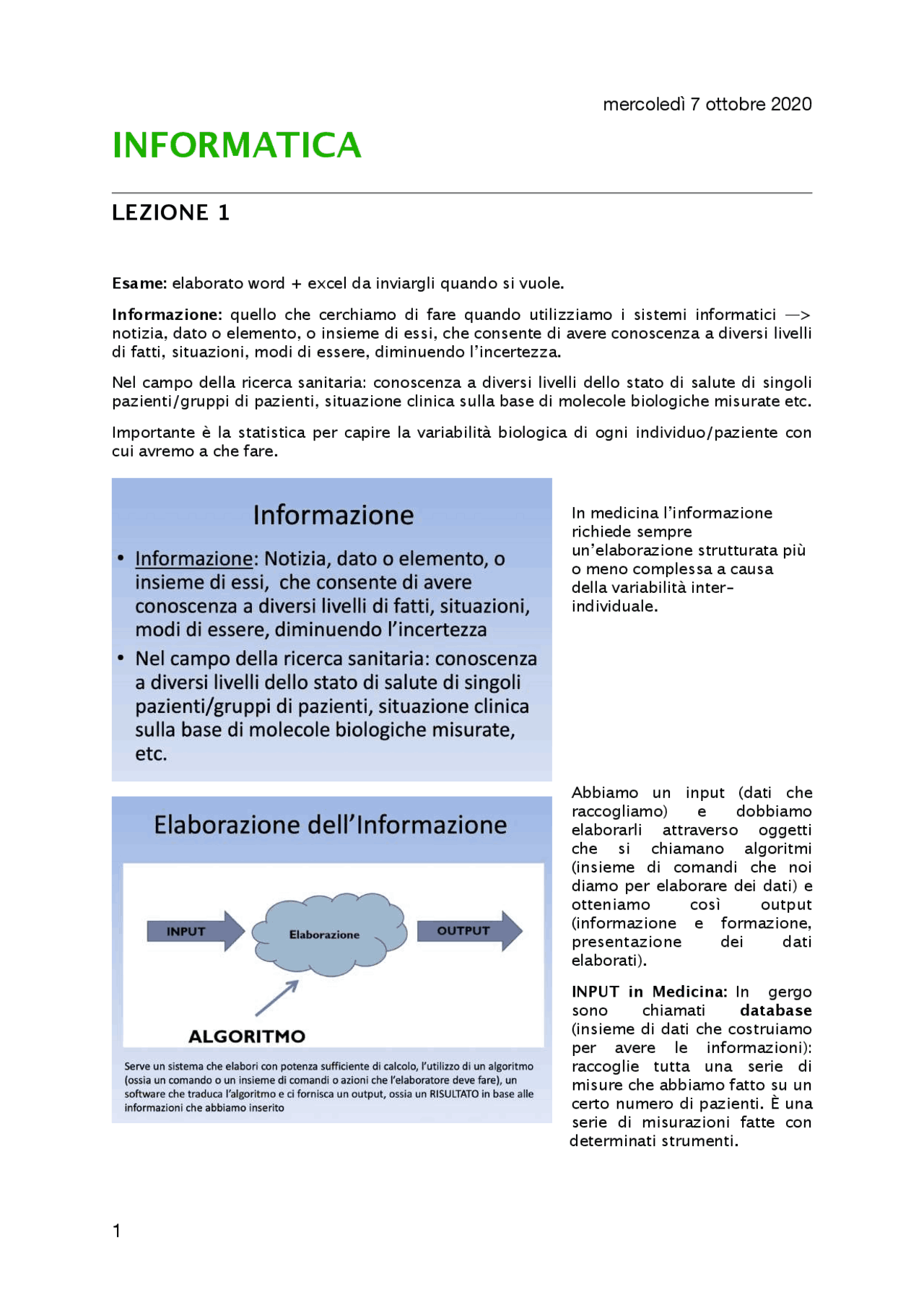 INFORMATICA (WORD, EXCEL, POWER POINT) - Docsity