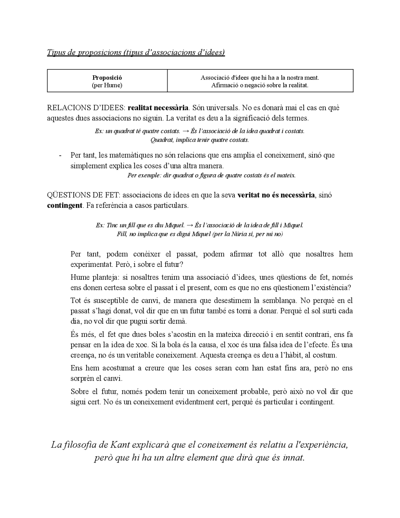 Hume Apunts Esquemàtics Docsity