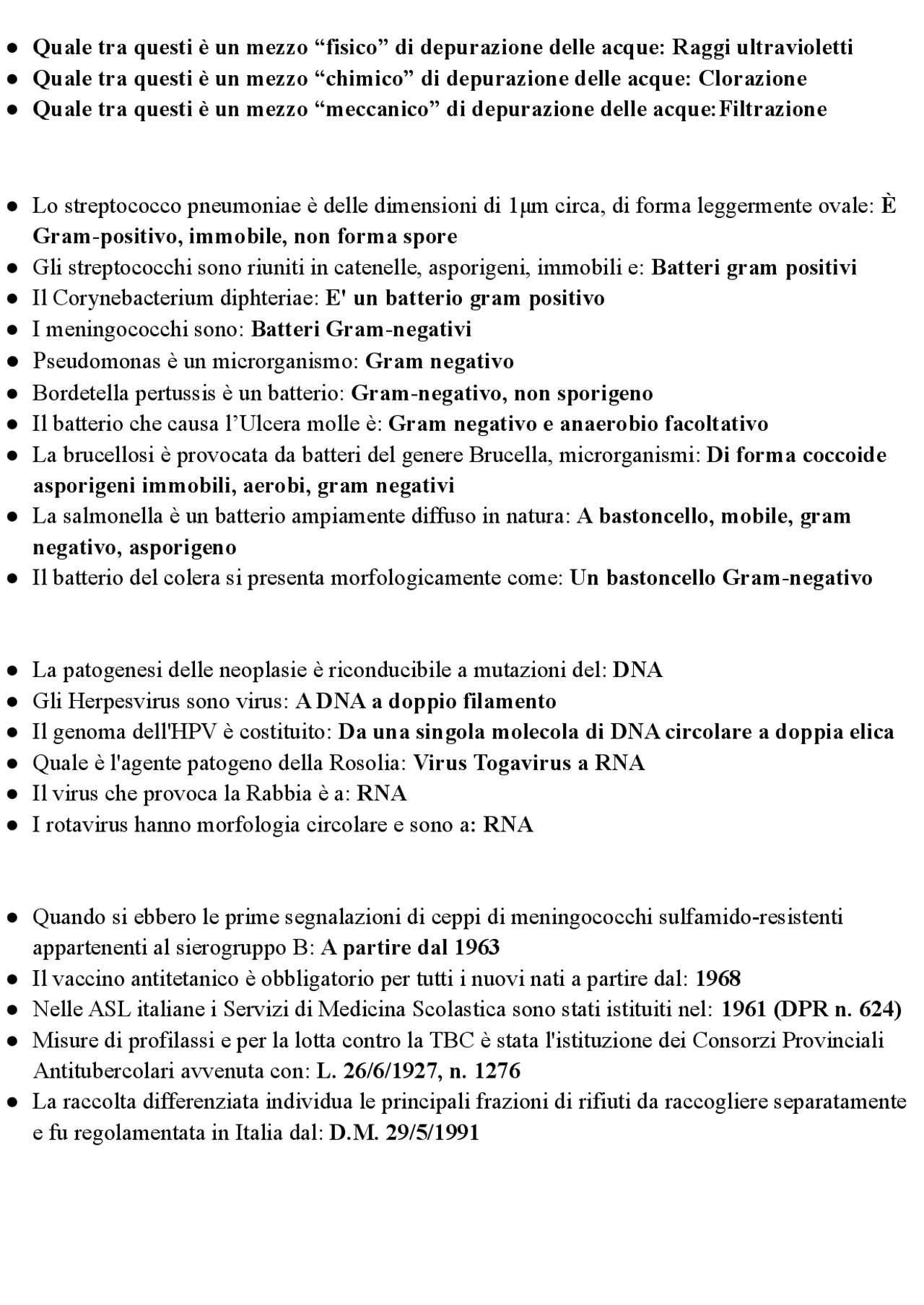 Domande Igiene Generale E Applicata Docsity