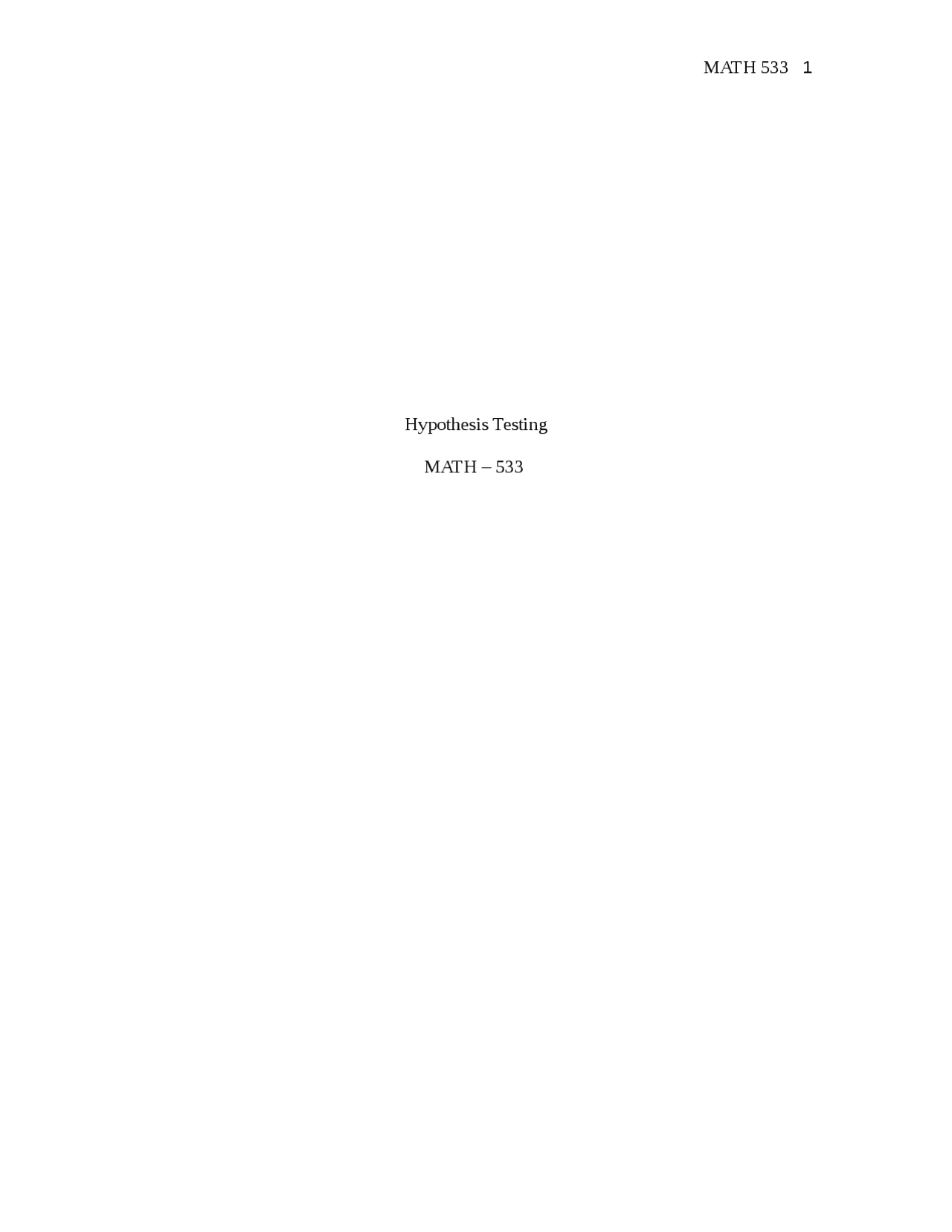 Keller MATH 533 Course Project Part B - Docsity