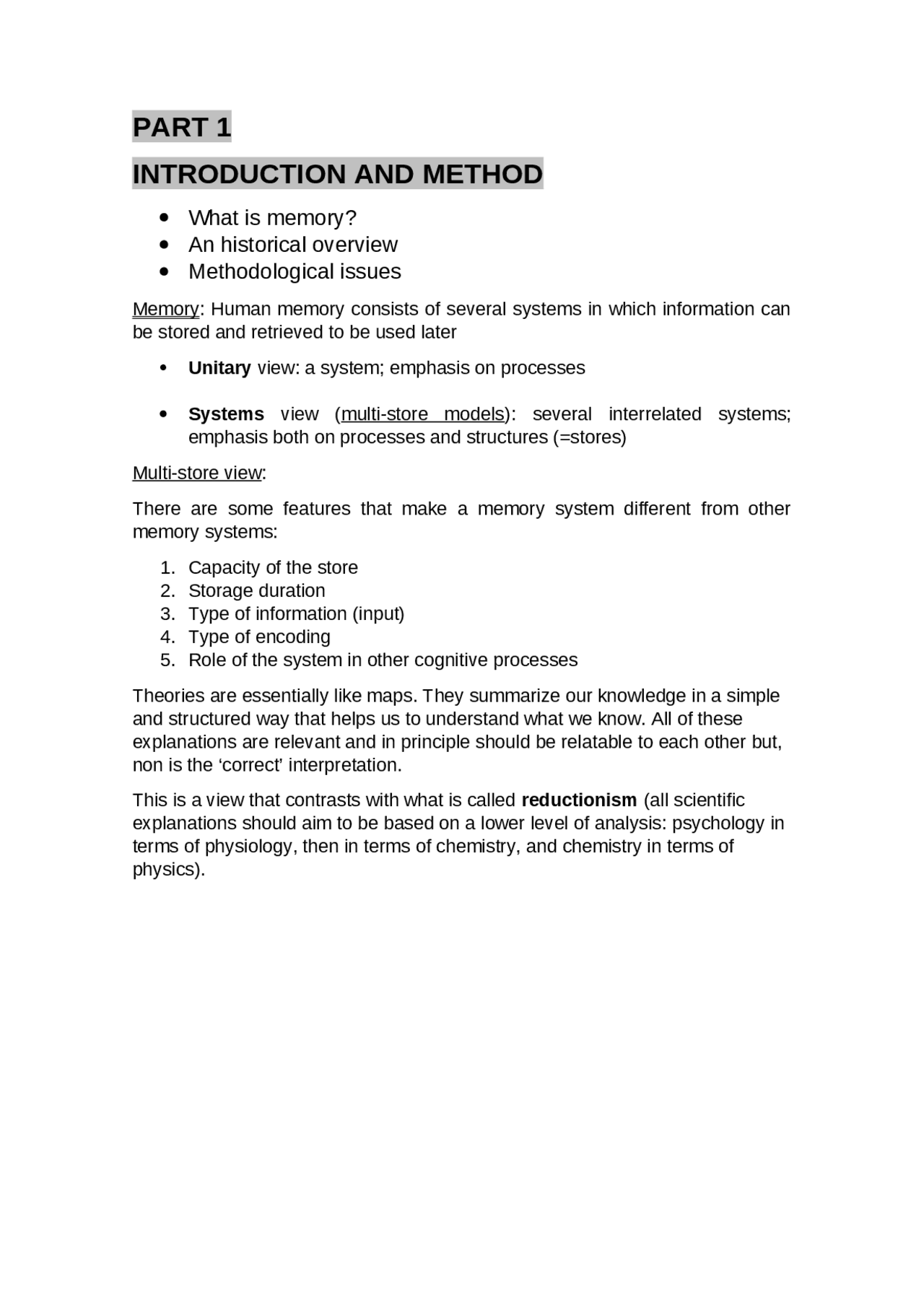 Chapter 1 Resumen memoria - Docsity