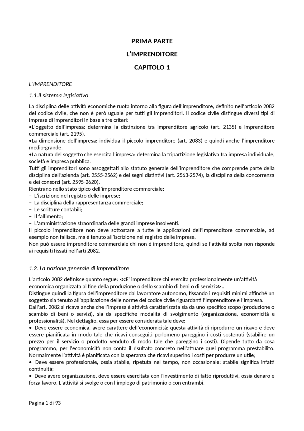 Dispensa Diritto Commerciale Docsity
