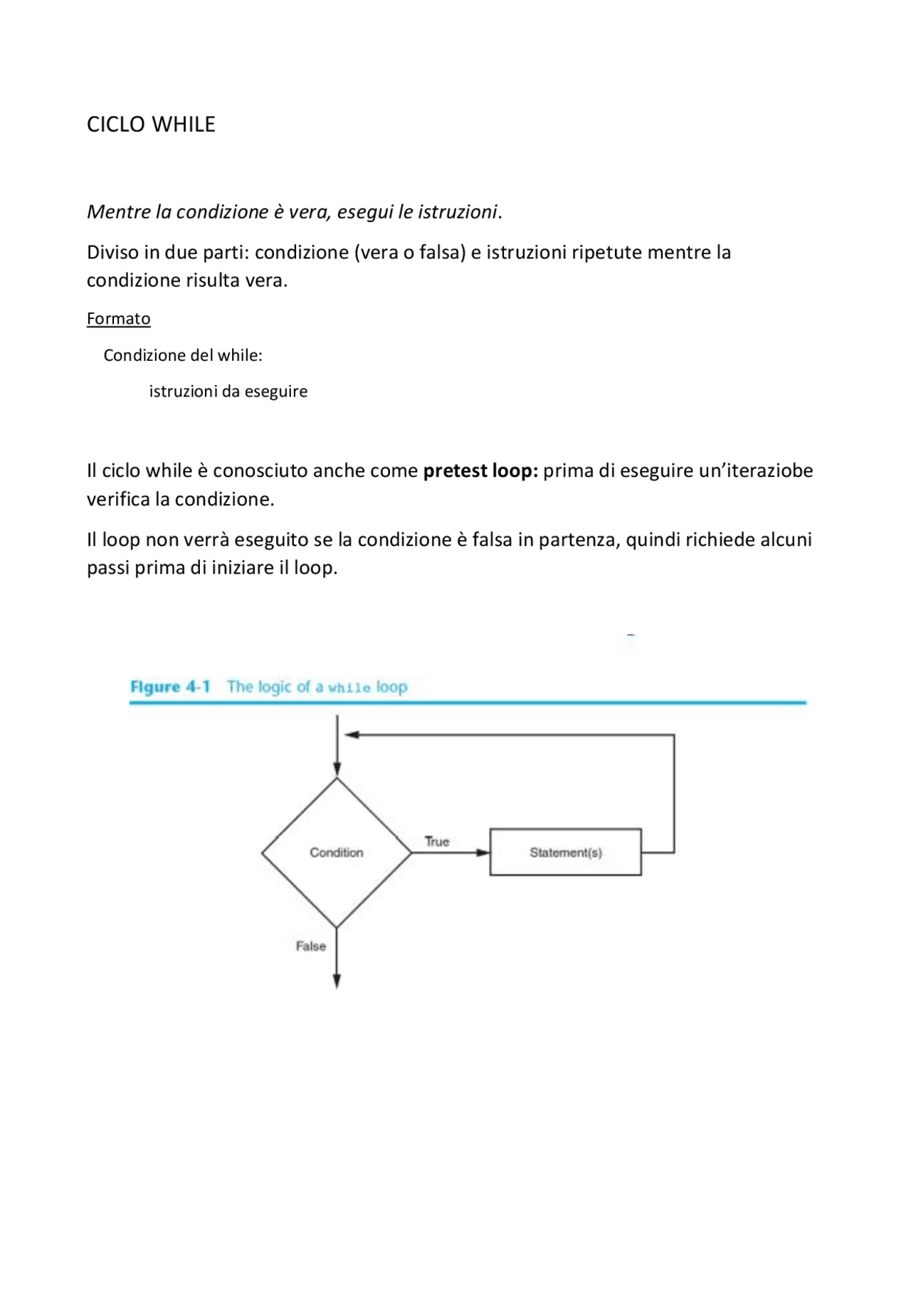 PYTHON ciclo while | Schemi e mappe concettuali di Fondamenti di ...