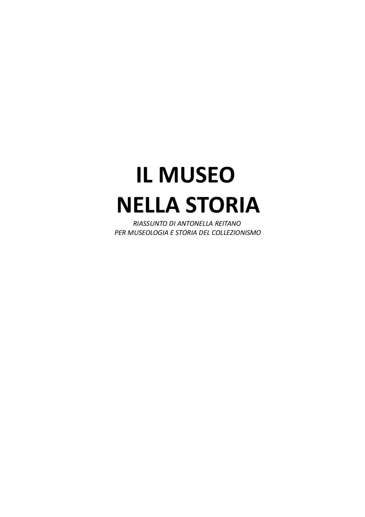 Il Museo Nella Storia Docsity