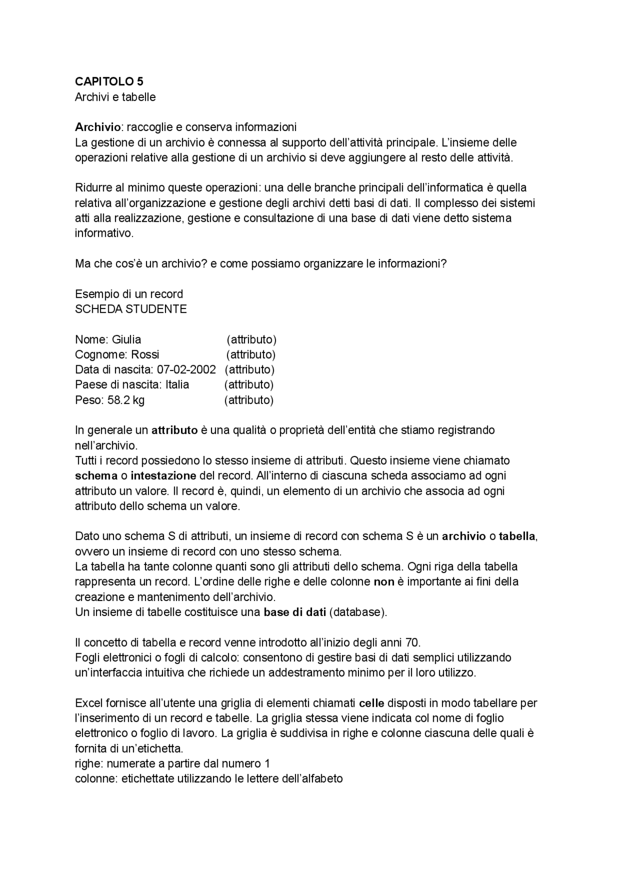 Informatica Concetti Di Base Docsity