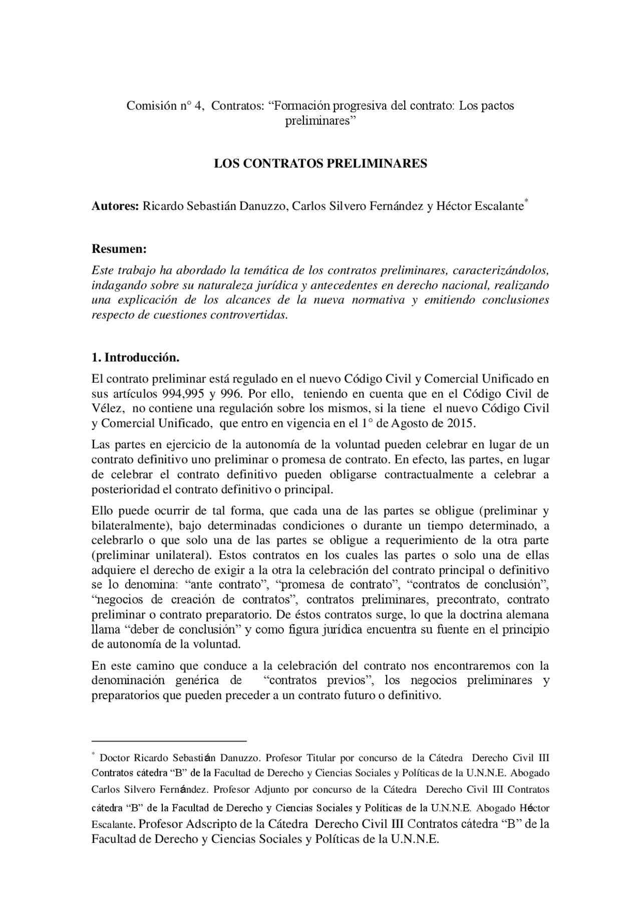 Danuzzo y otros de los Contratos - Docsity