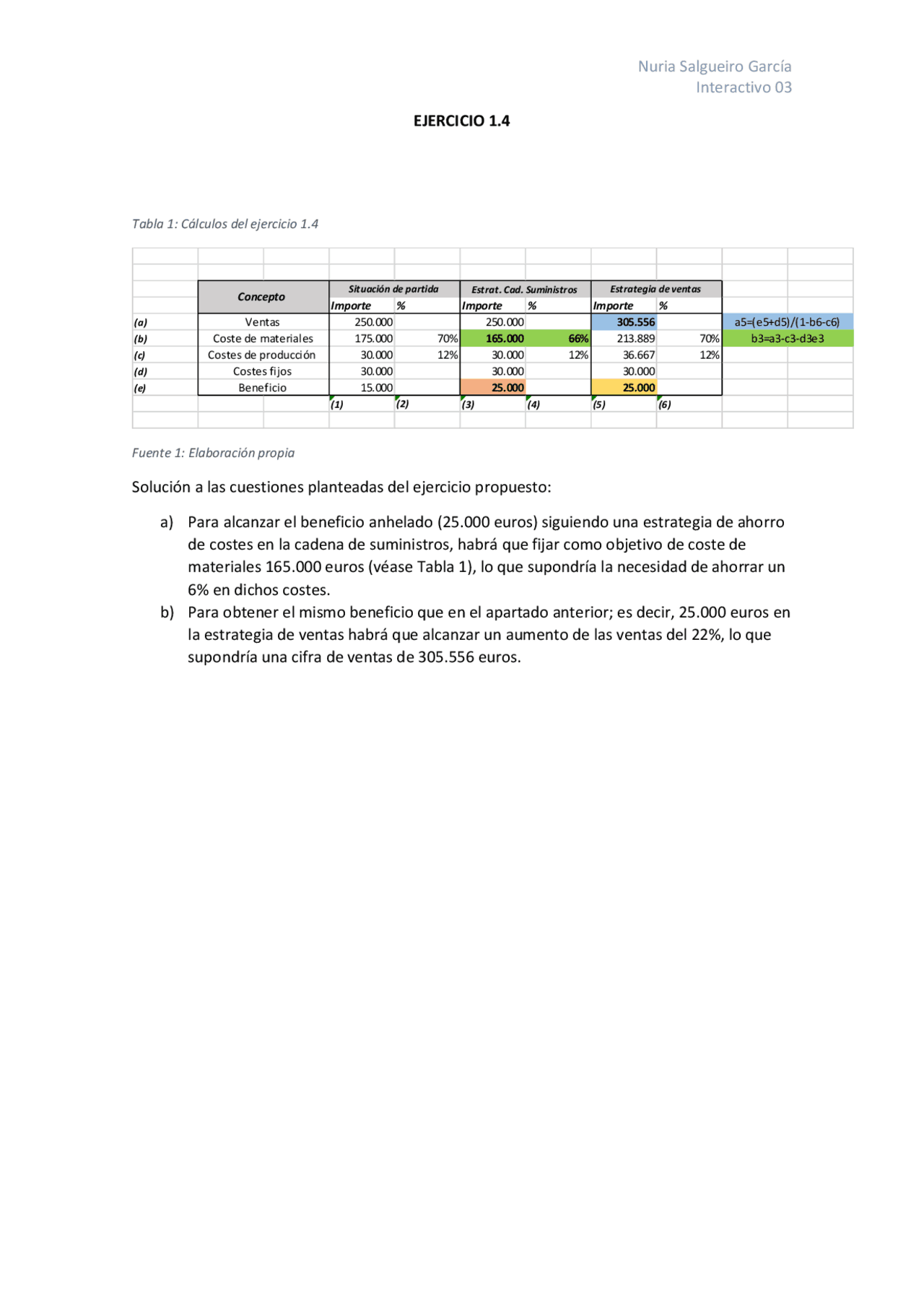 Ejercicio Interactiva Ejercicios De Logística Docsity