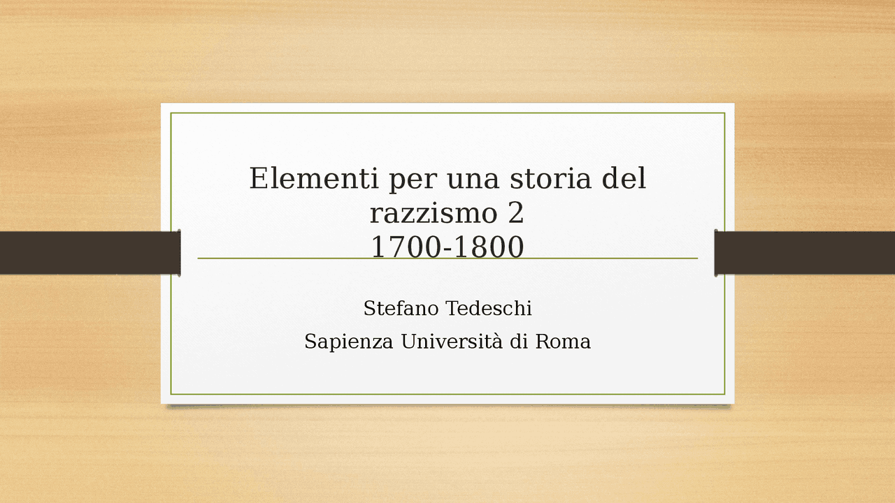 Elementi storia razzismo 2.1 - Docsity