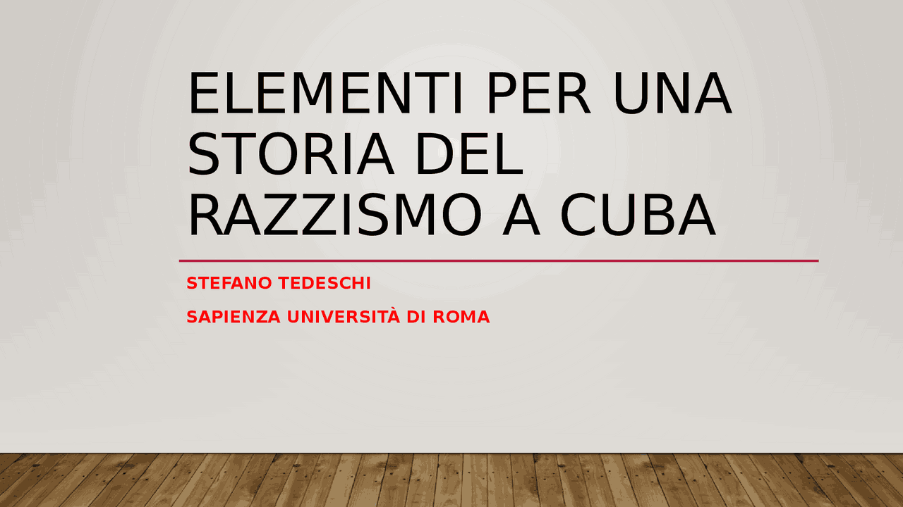 Per una storia del razzismo a Cuba - Docsity