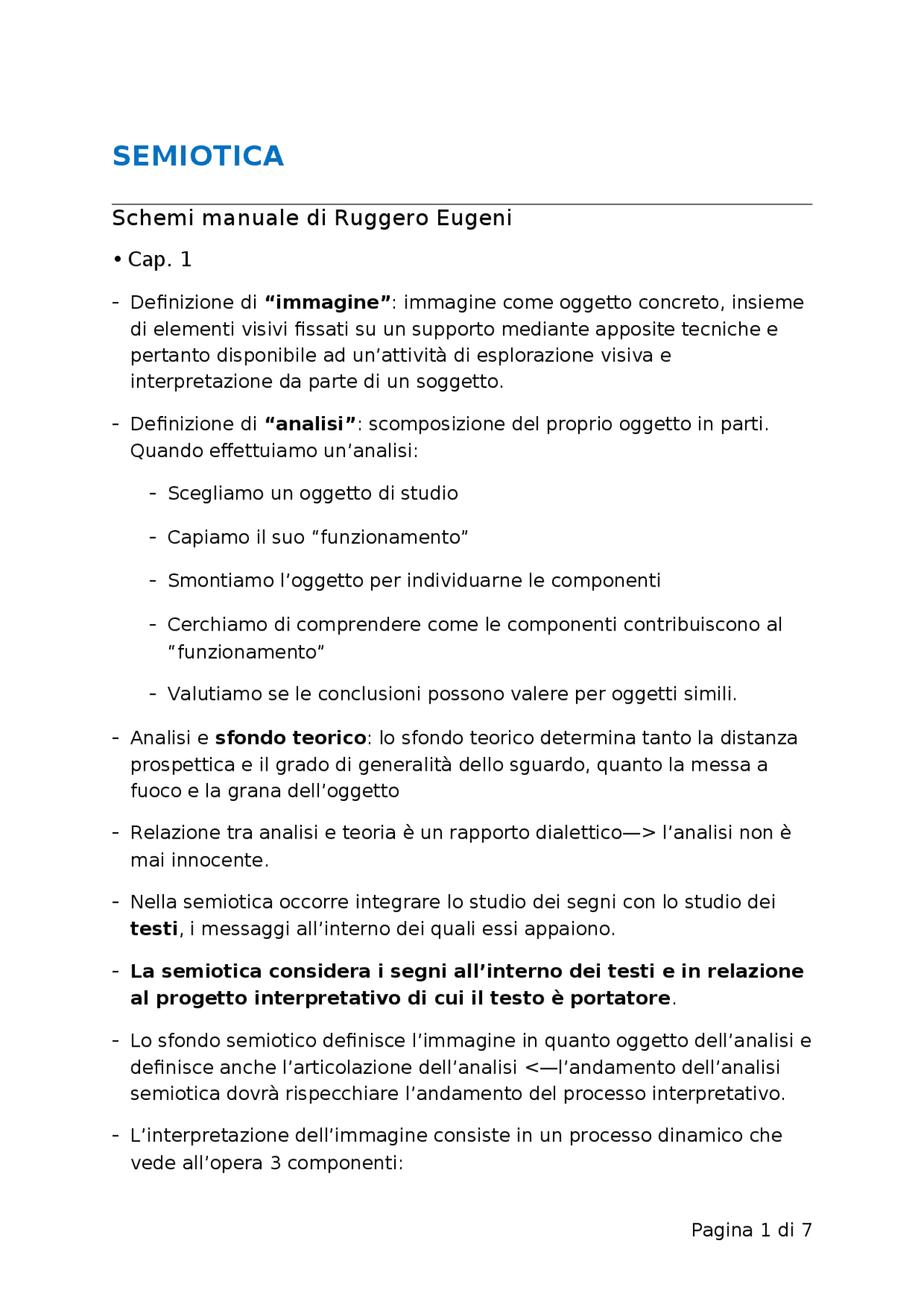 Schemi Manuale Semiotica Docsity