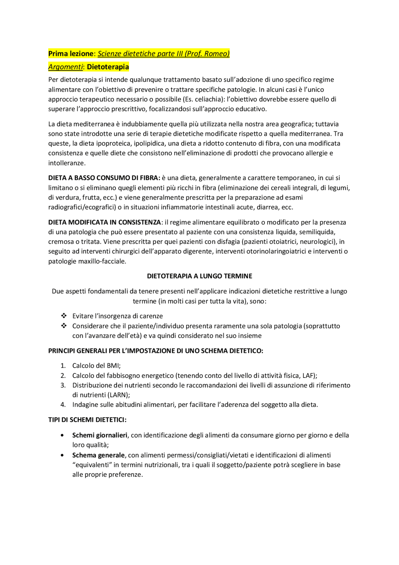 Scienze E Tecniche Dietetiche Docsity
