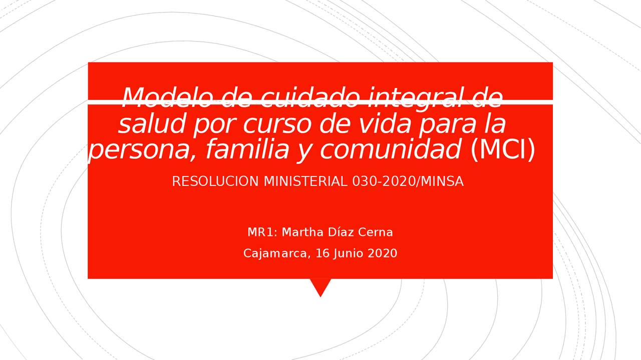 MODELO DE CUIDADO INTEGRAL DE SALUD - Docsity