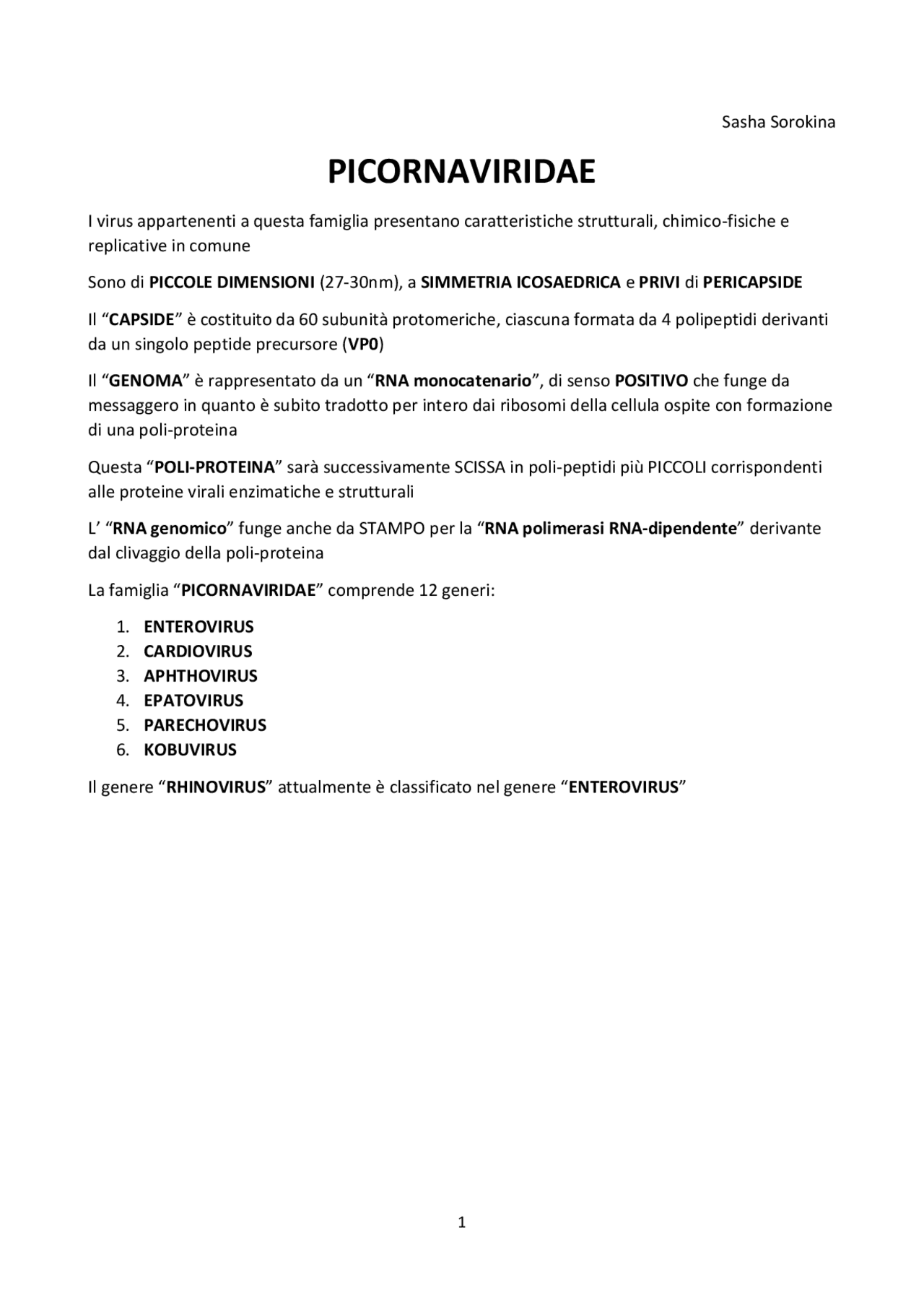 Picornaviridae Virus Docsity