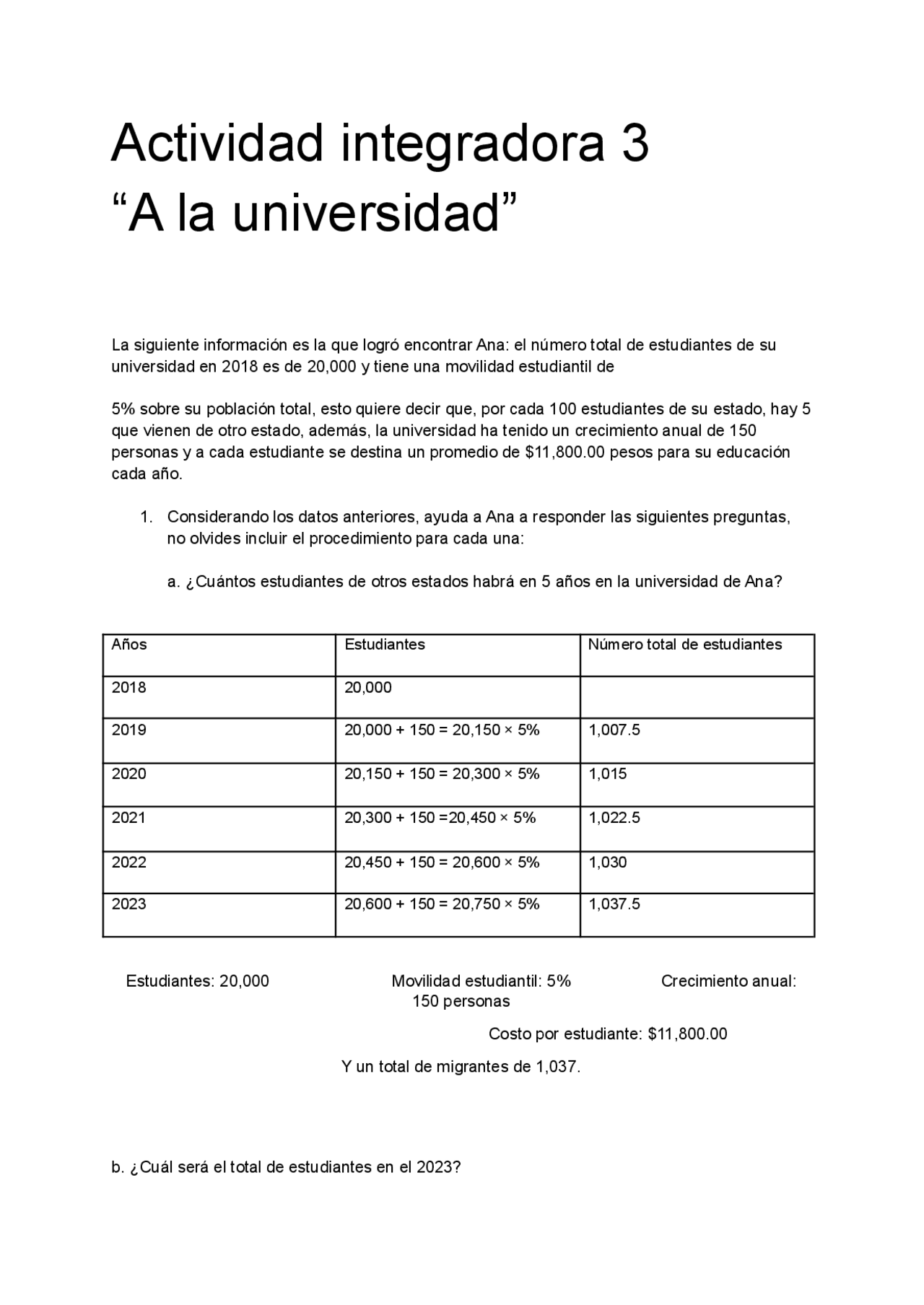 Actividad Integradora 3 Modulo 13 Apuntes De Matemáticas Docsity