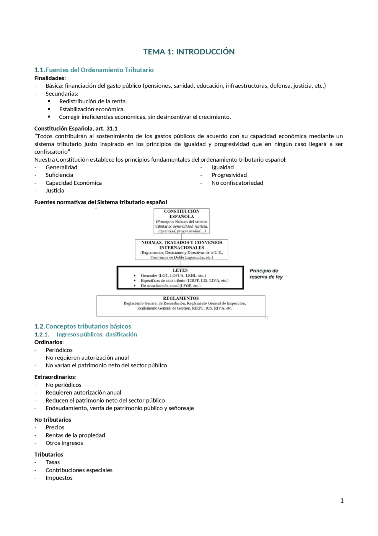 Apuntes Asignatura Régimen Fiscal Tema 1 Docsity