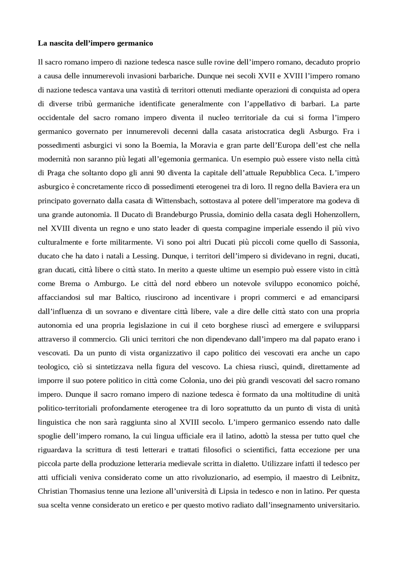 Appunti Letteratura Tedesca I Docsity