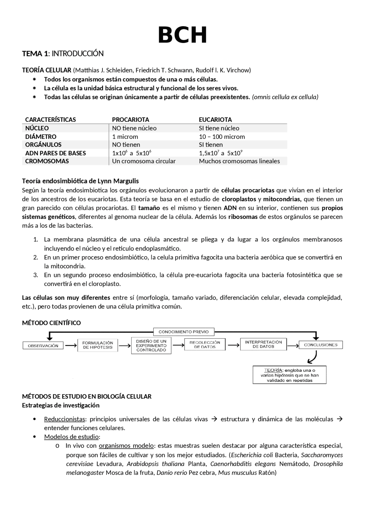 Primer Examen De Biología Celular Docsity