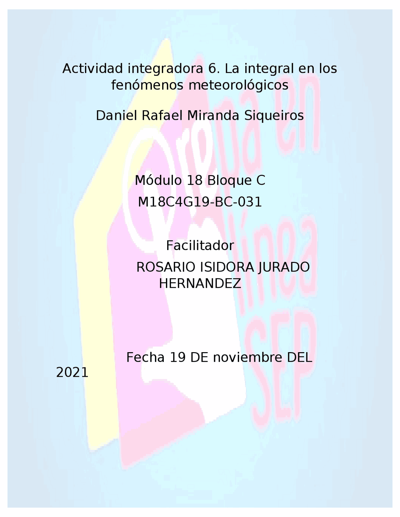 Proyecto Integrador El Movimiento De Una Partícula Docsity