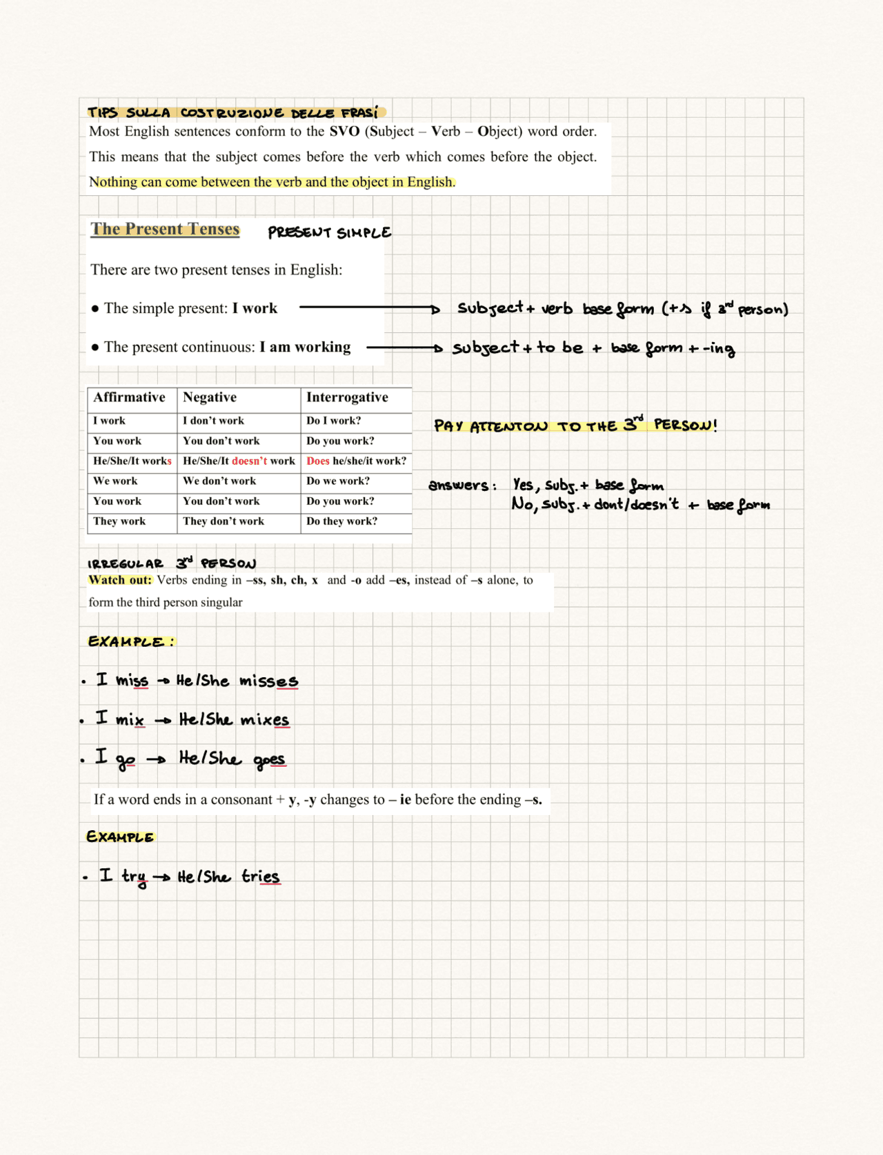 Present Simple And Continuous Docsity