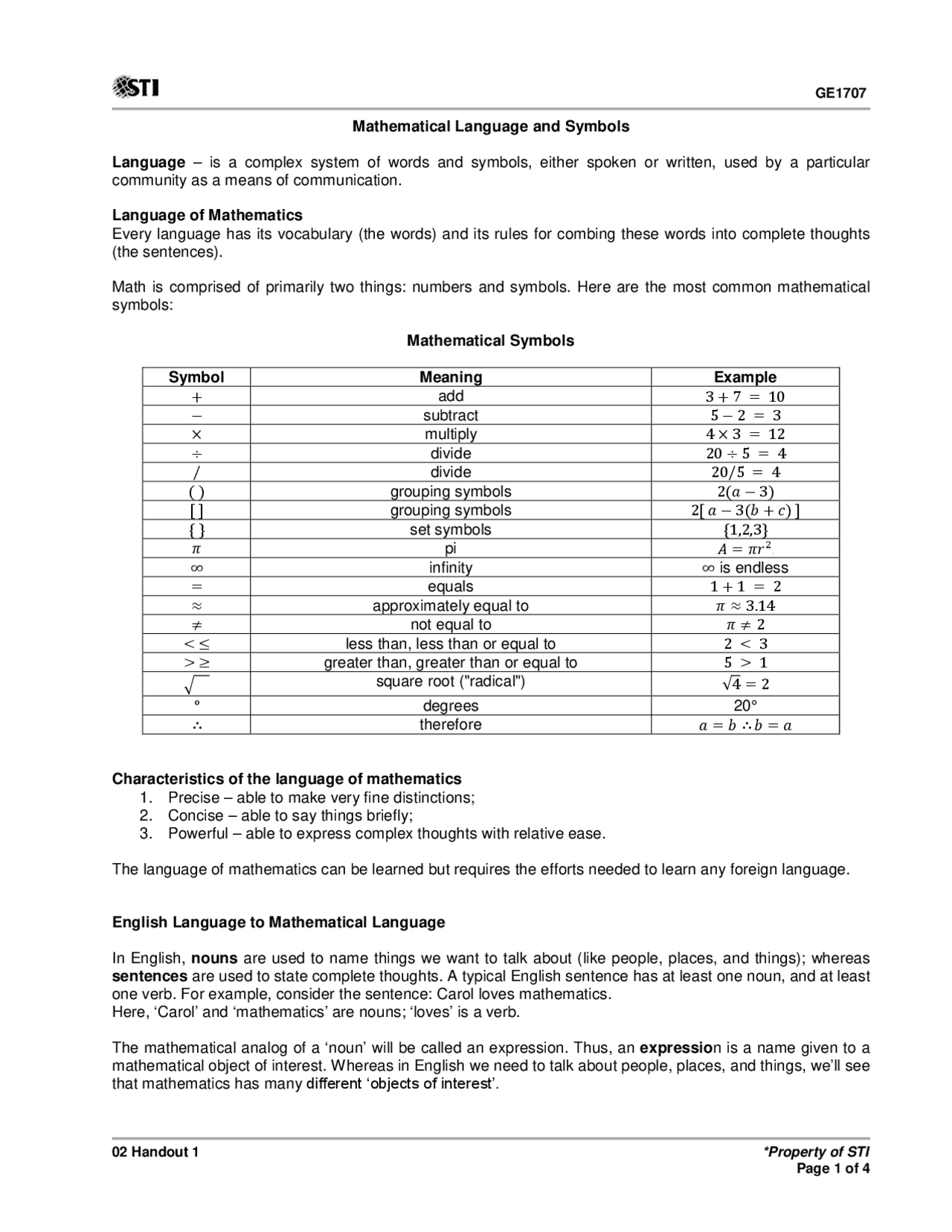 Module For Mathematics In The Modern World Docsity