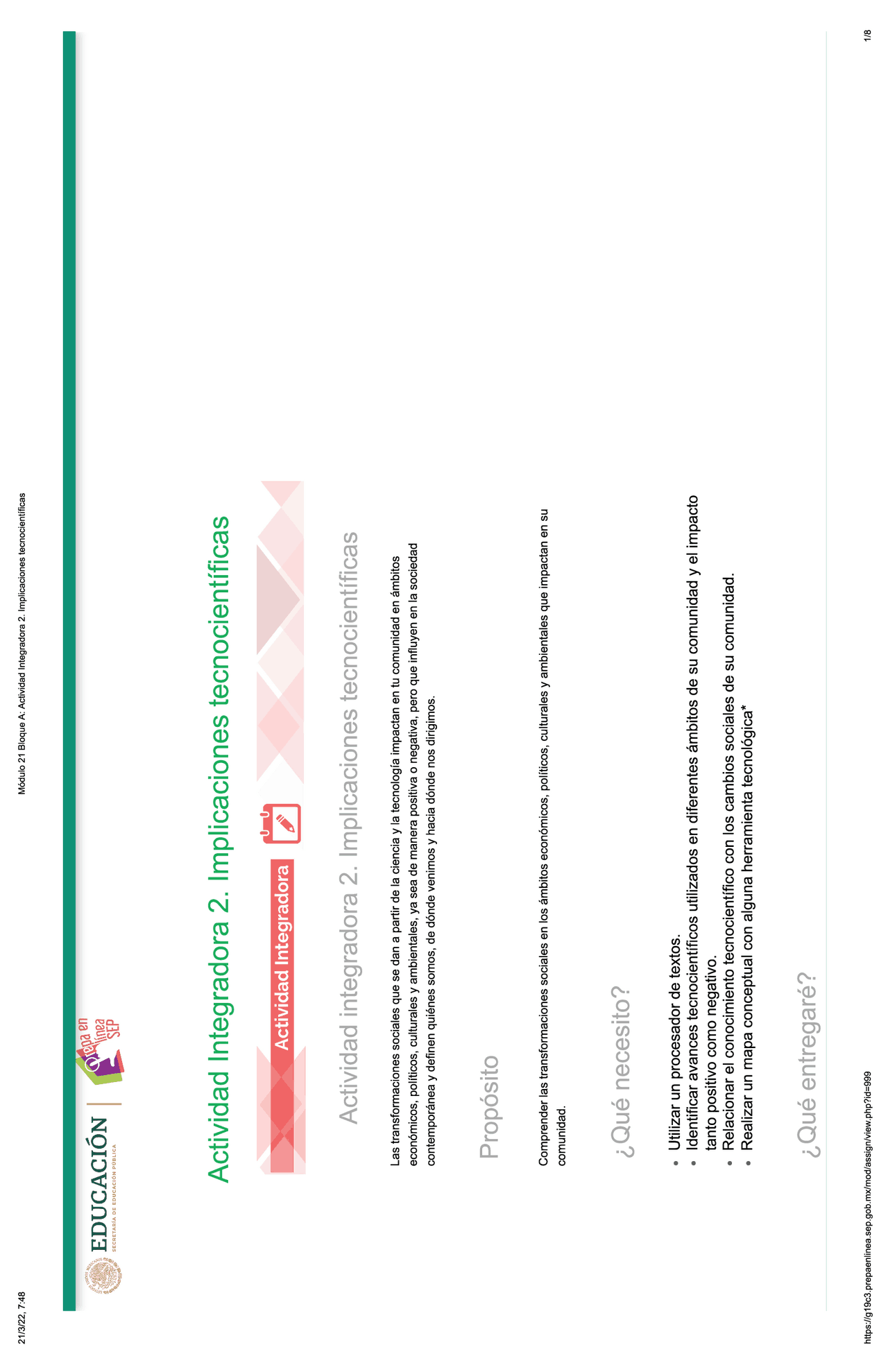 Implicaciones Tecnocientíficas Tarea Apuntes De Historia Docsity