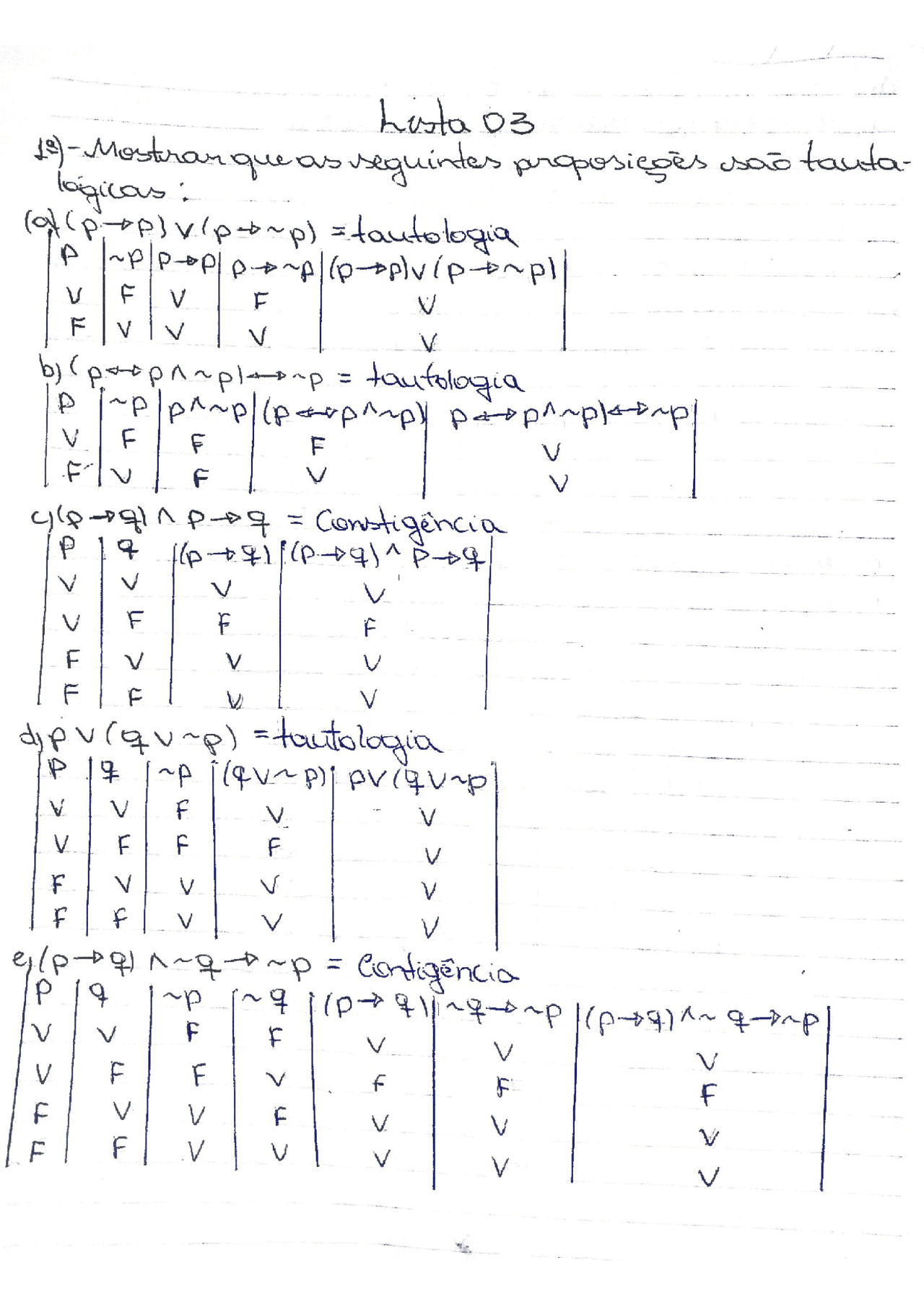 Exercícios resolvidos de lógica matemática | Exercícios Lógica ...