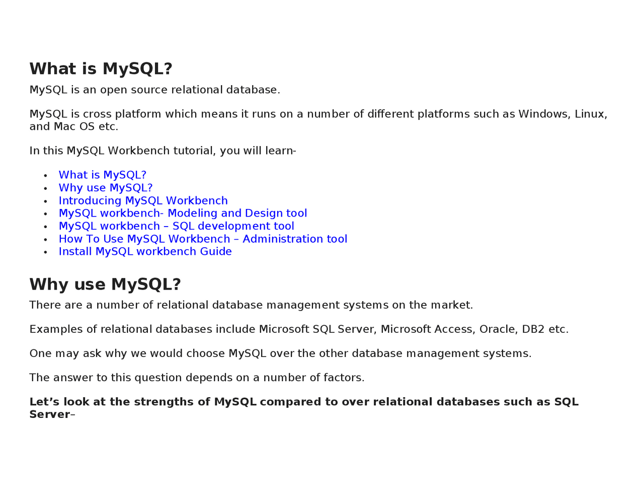 What Is Mysql What Is Mysql Docsity
