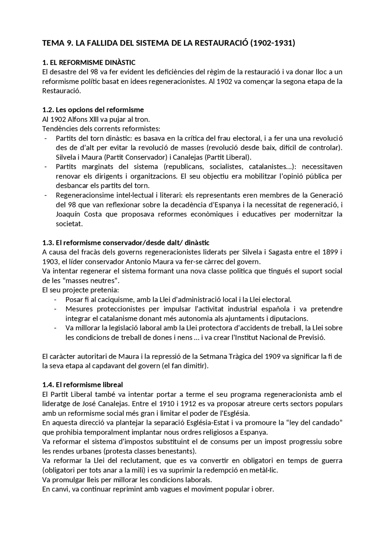 Socials Resumssss Tema 9 Socials Resumsssstema 9 Docsity