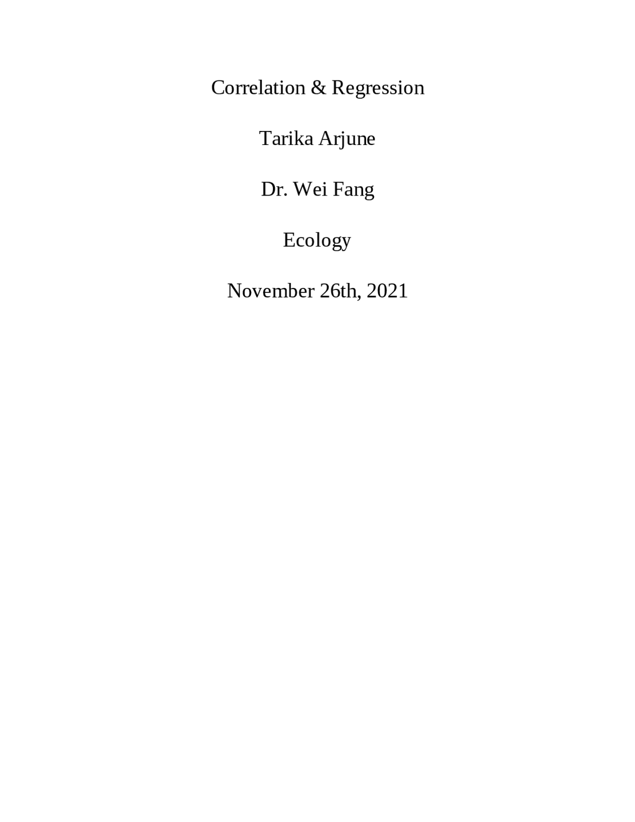 Research Report Correlation Docsity